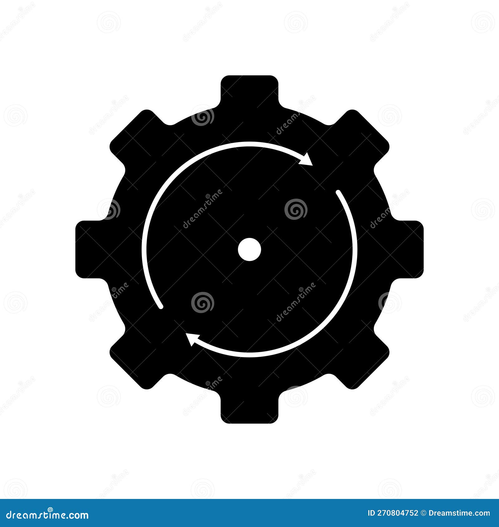 Gear and arrow logo stock vector. Illustration of mechanism - 270804752