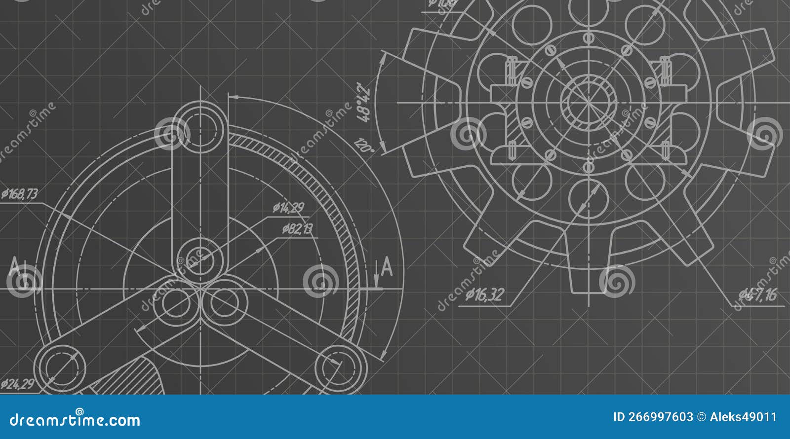 Gear Background.Technological Black Background.Engineering Education ...