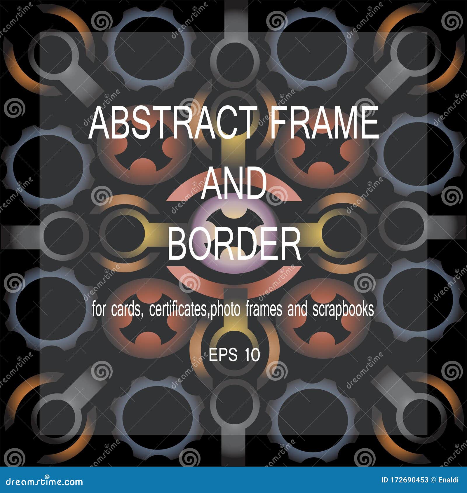 Dark Modern Abstract Frame and Border Background Template Stock ...