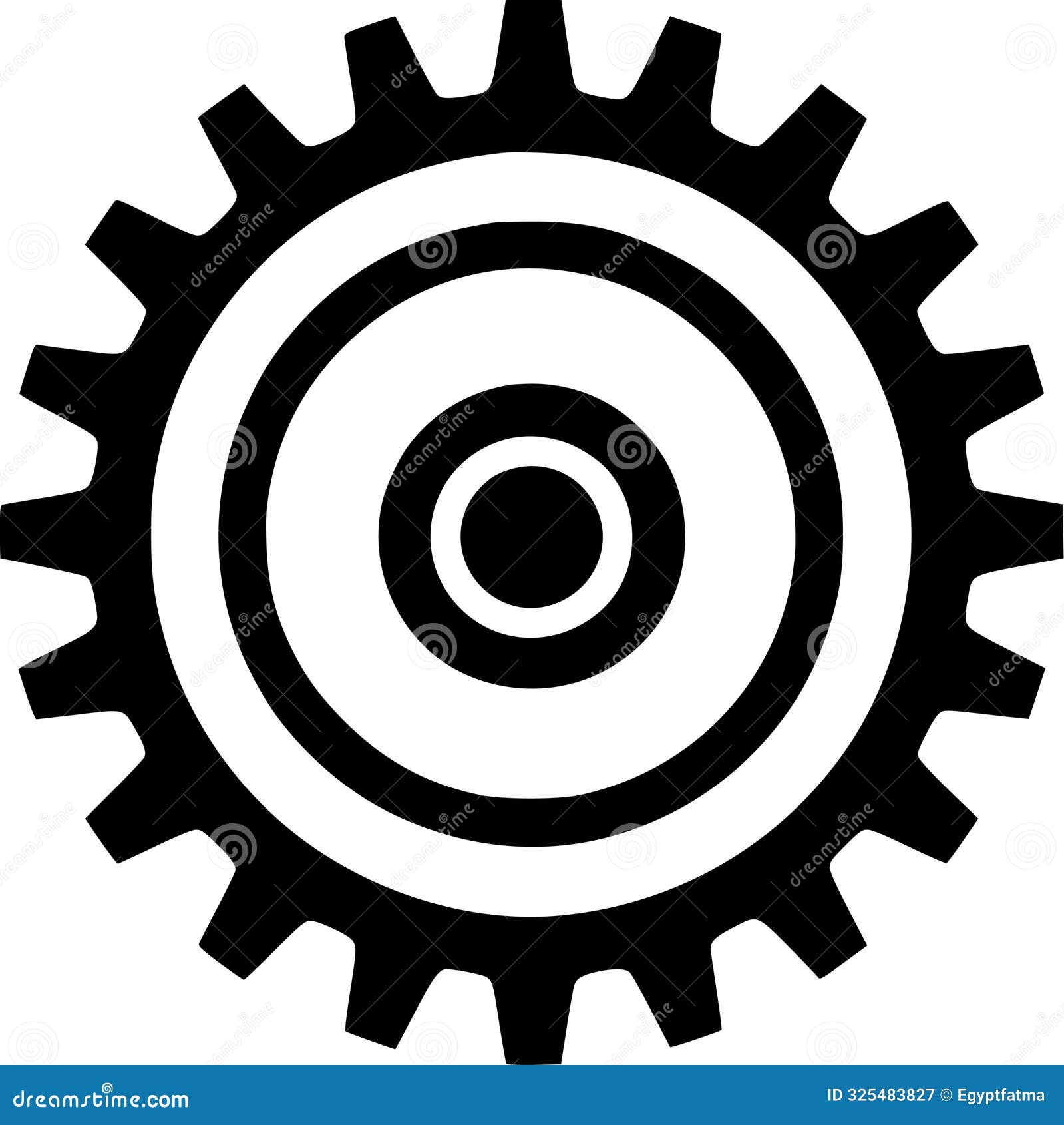 Gear - Black and White Isolated Icon - Vector Illustration Stock Vector ...
