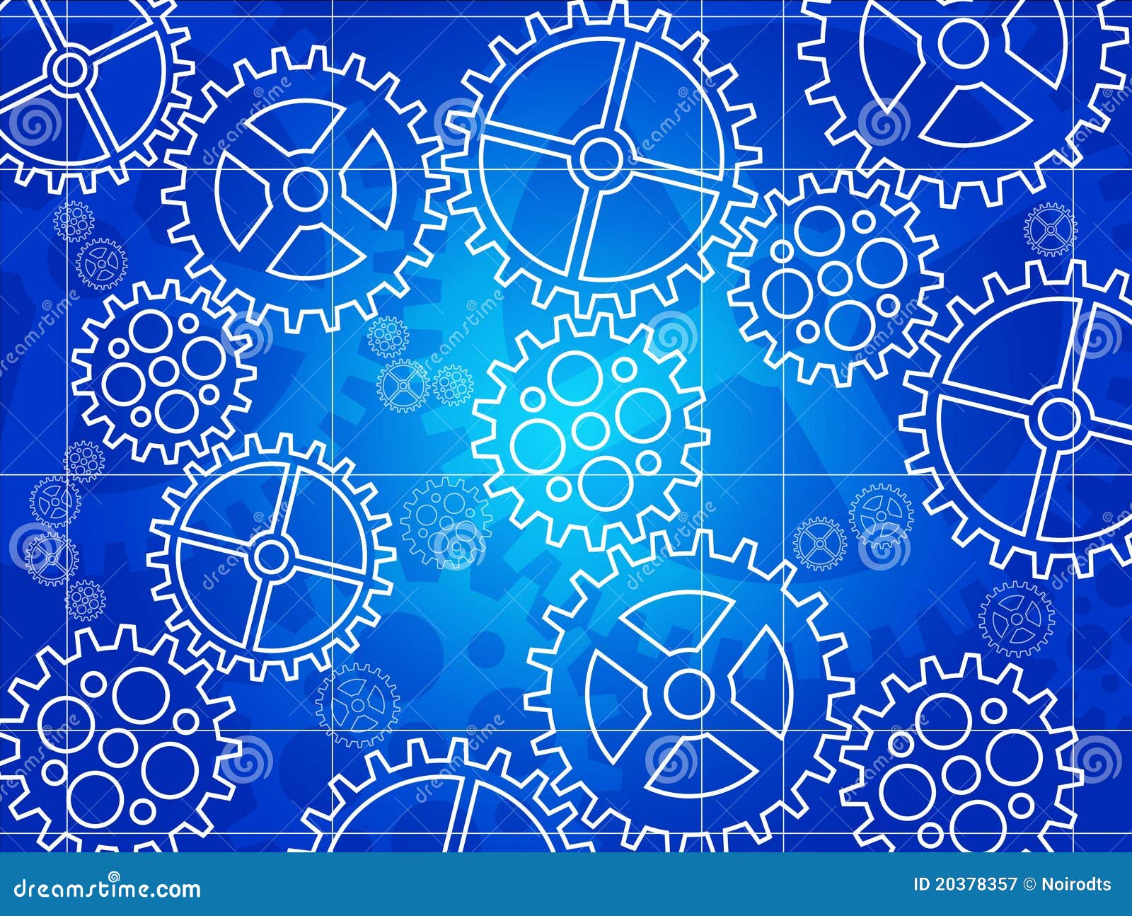 Gear blueprint stock vector. Illustration of blueprint - 20378357