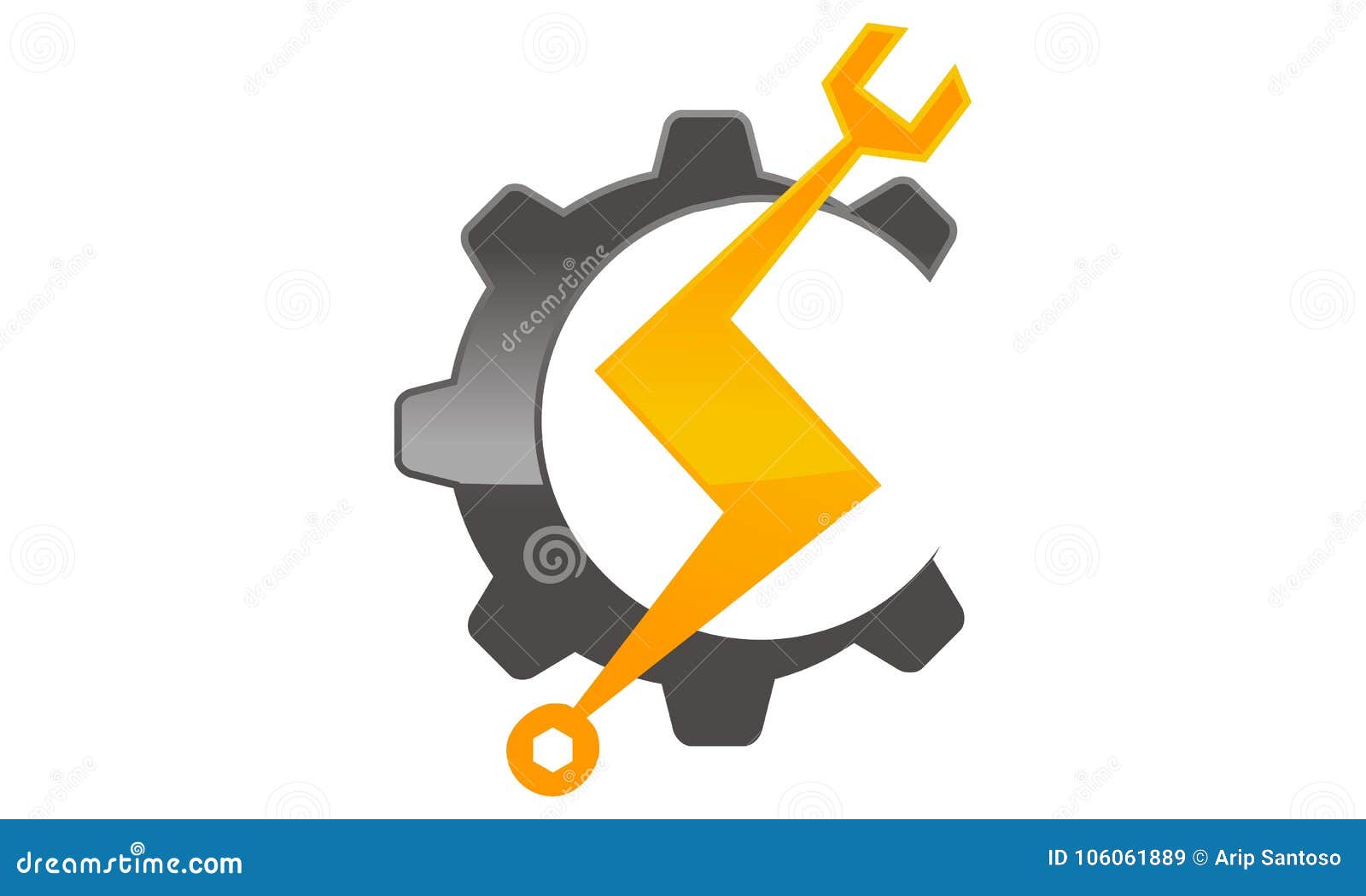 Gear Bolt Service stock vector. Illustration of management - 106061889