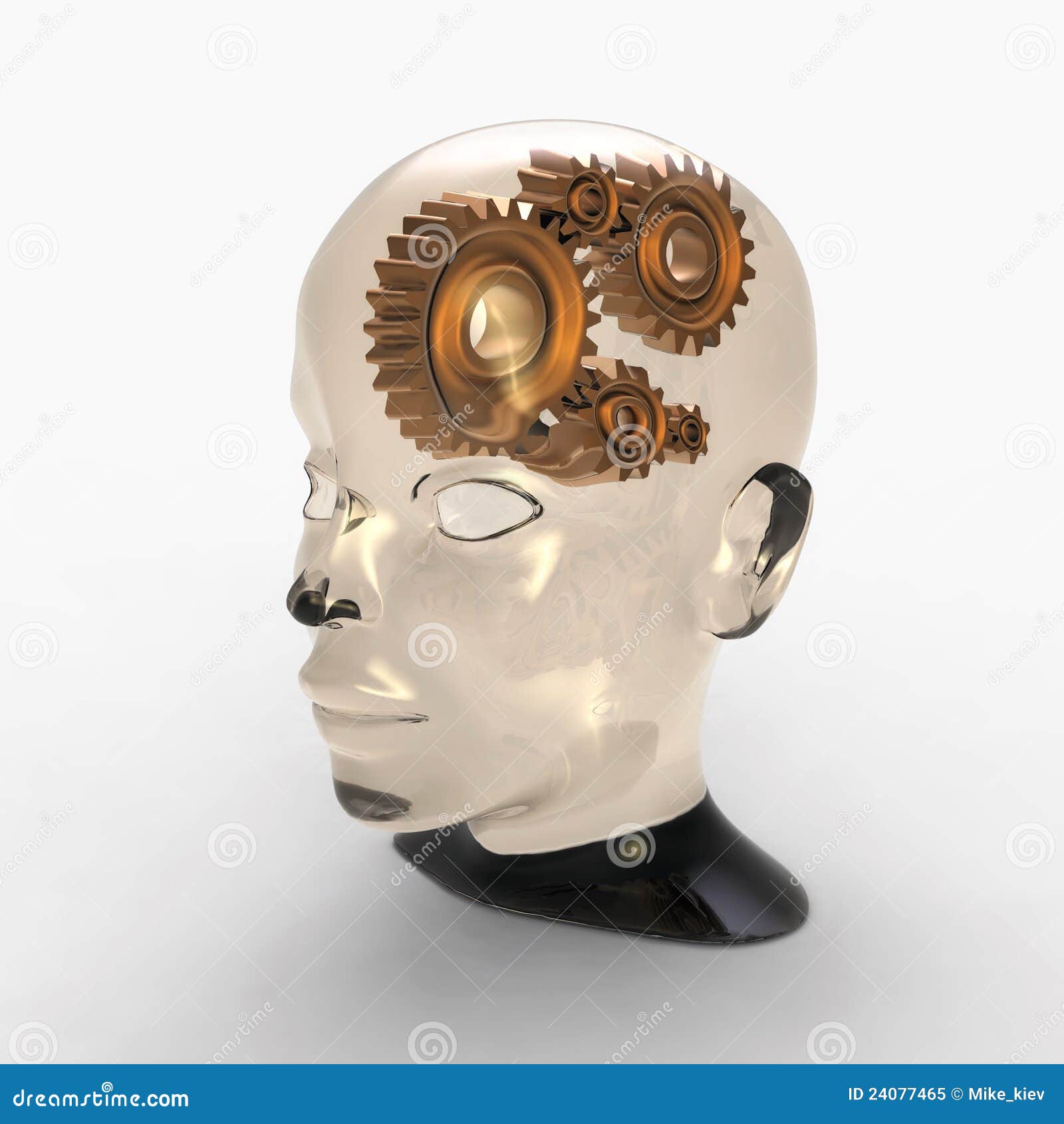 Gear brain stock illustration. Illustration of inside - 24077465
