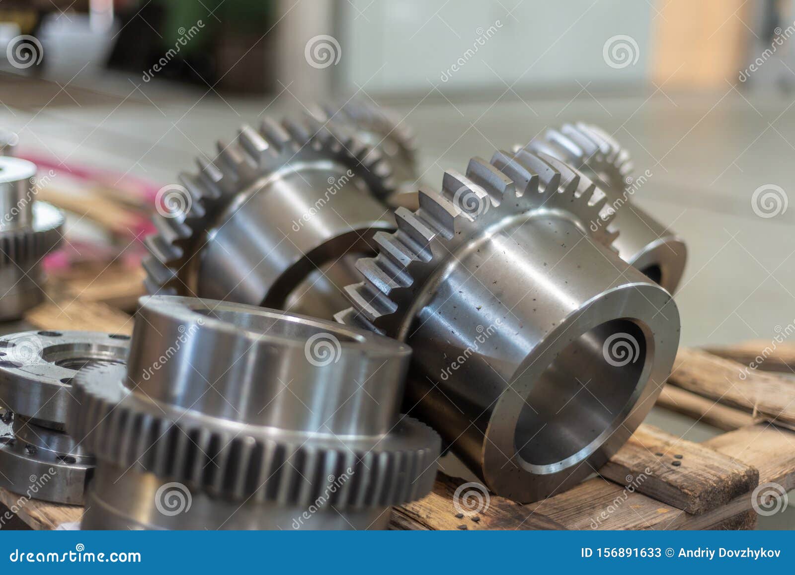 Gear Bushings after Milling are on the Rack Stock Image - Image of ...