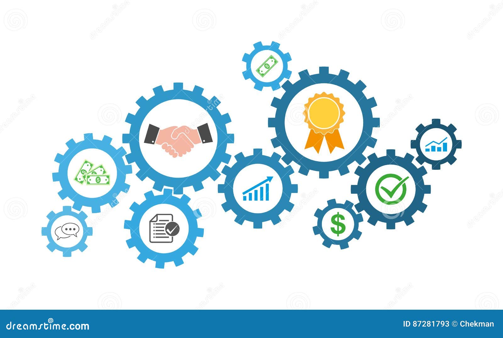 The Gear Business Machine. Vector Illustration Stock Illustration ...