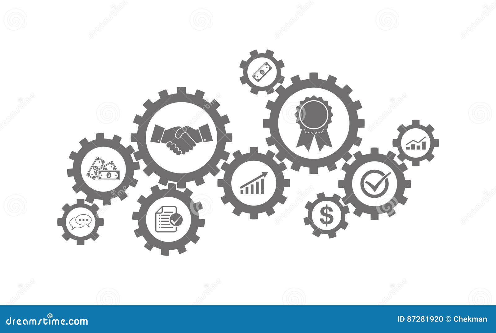 The Gear Business Machine. Vector Illustration Stock Illustration ...