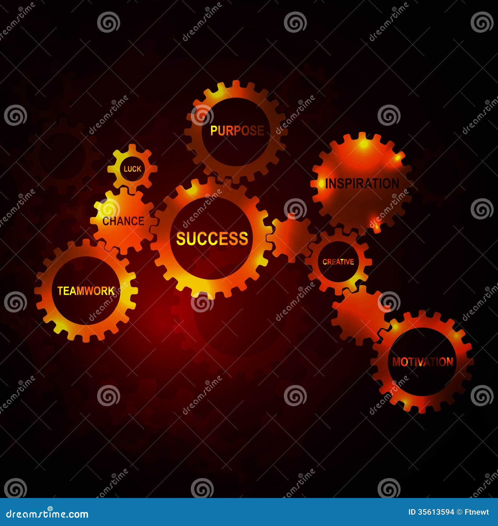 Gear Business Success Chart Concept Stock Illustration - Illustration ...