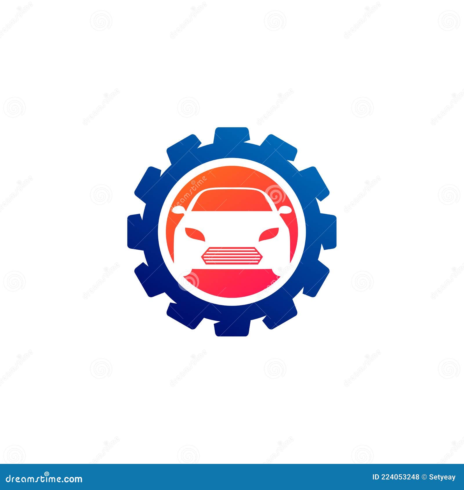 Gear Car Logo Vector Template, Creative Car Logo Design Concepts Stock ...