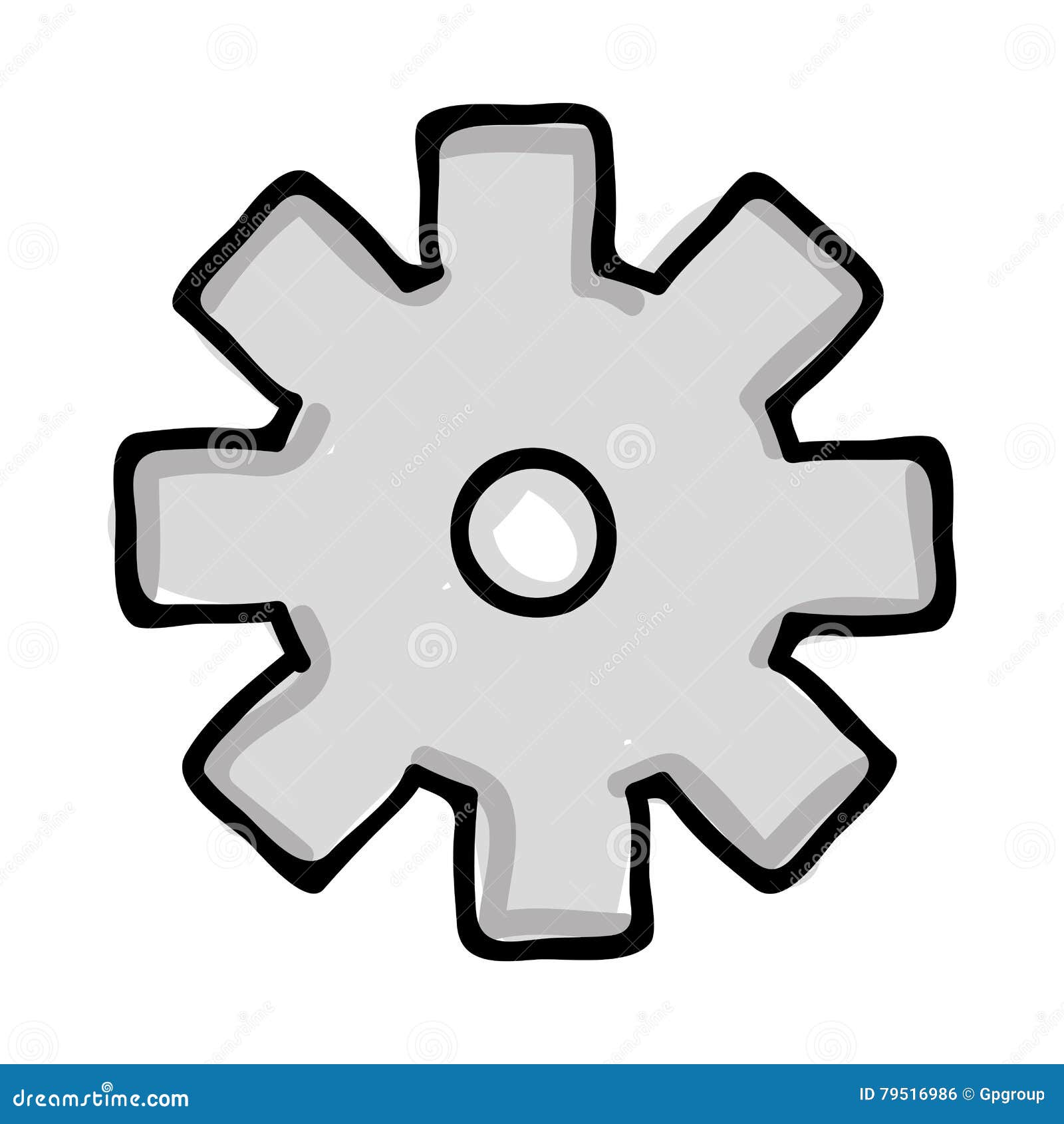 Gear cartoon icon image stock vector. Illustration of element - 79516986