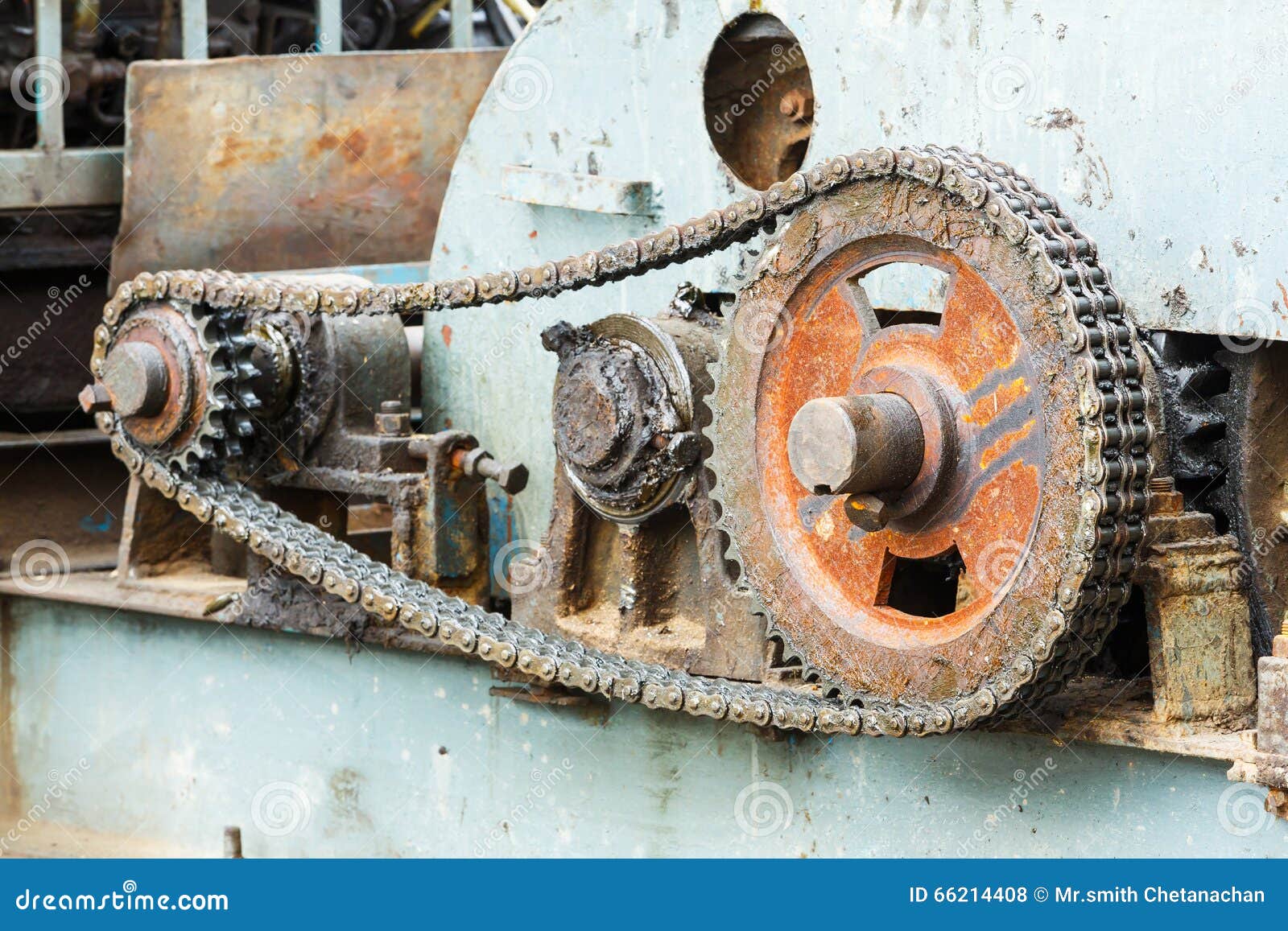 Gear and chain stock photo. Image of machinery, mechanic - 66214408