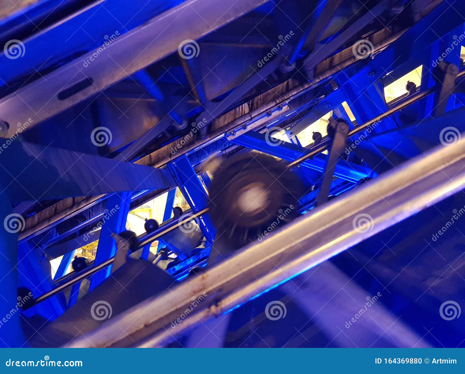 Gear and Chain Drive Shaft in Escalator, and Belt is on Lifting Line ...