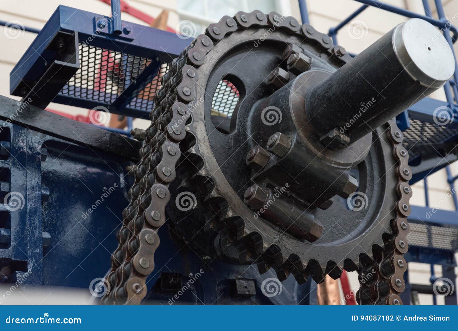 Gear and chains stock photo. Image of cogwheel, mechanical - 94087182