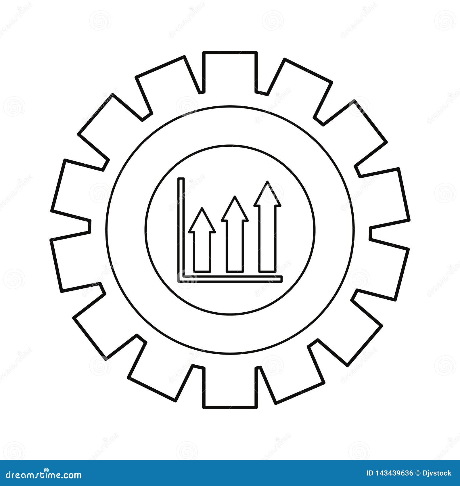 Gear Chart Infographic Template With 6 Options For Presentations ...