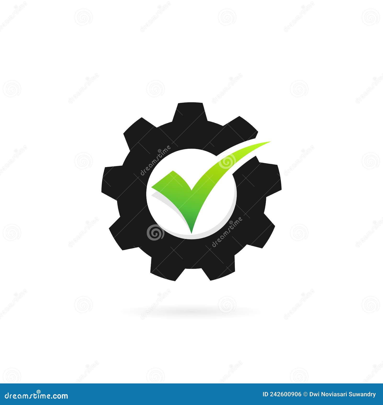 Gear Check Logo Design Template Stock Vector - Illustration of insignia ...