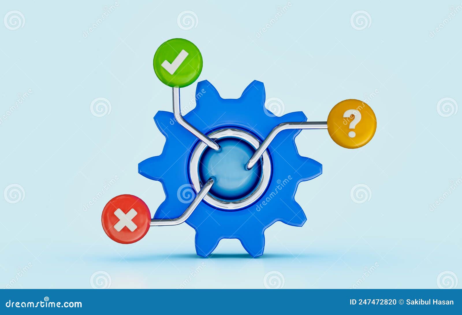 Gear Check Question Cross Mark Sign Correct Configuration Stock ...