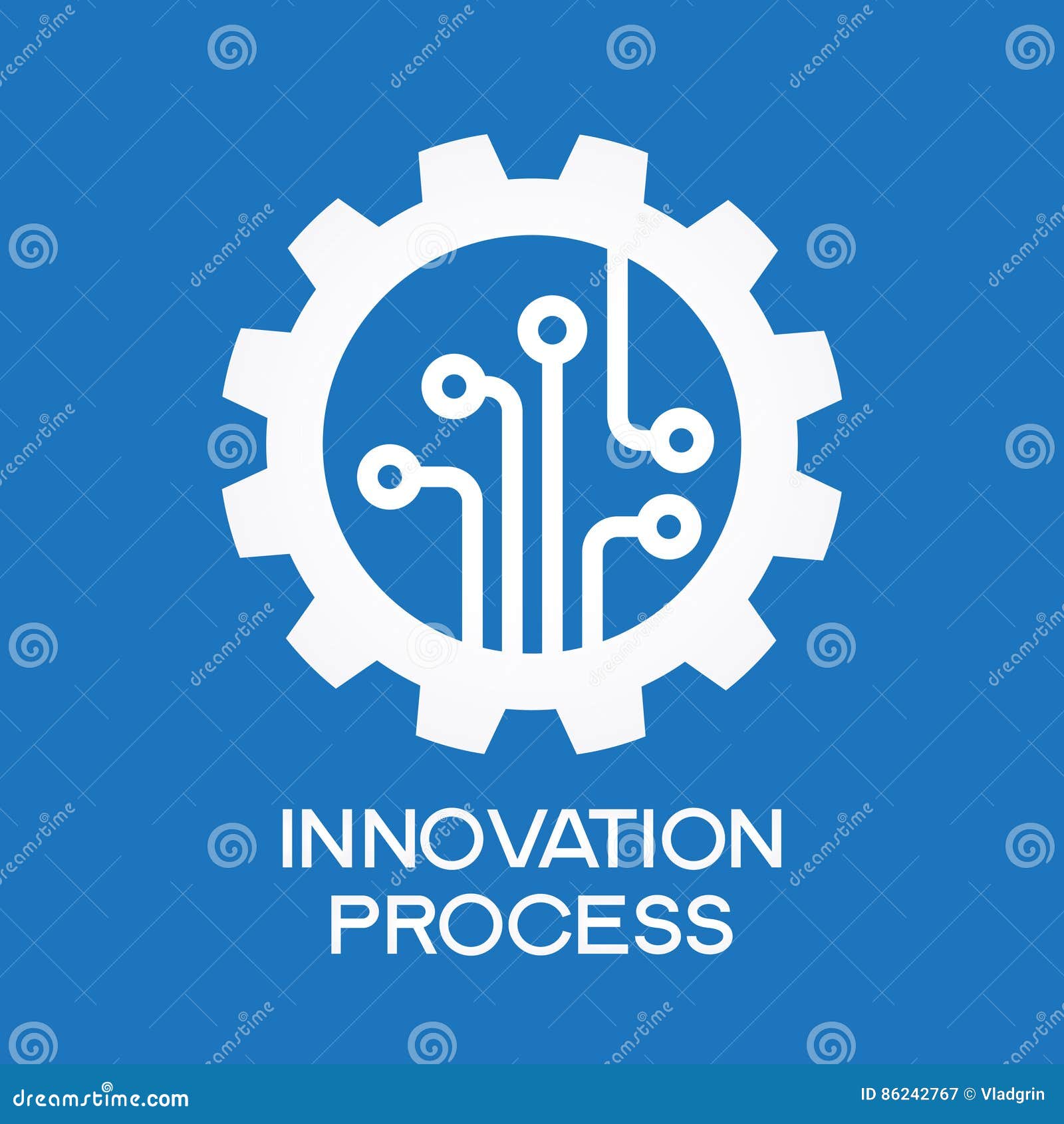 Innovation process icon stock illustration. Illustration of industry ...