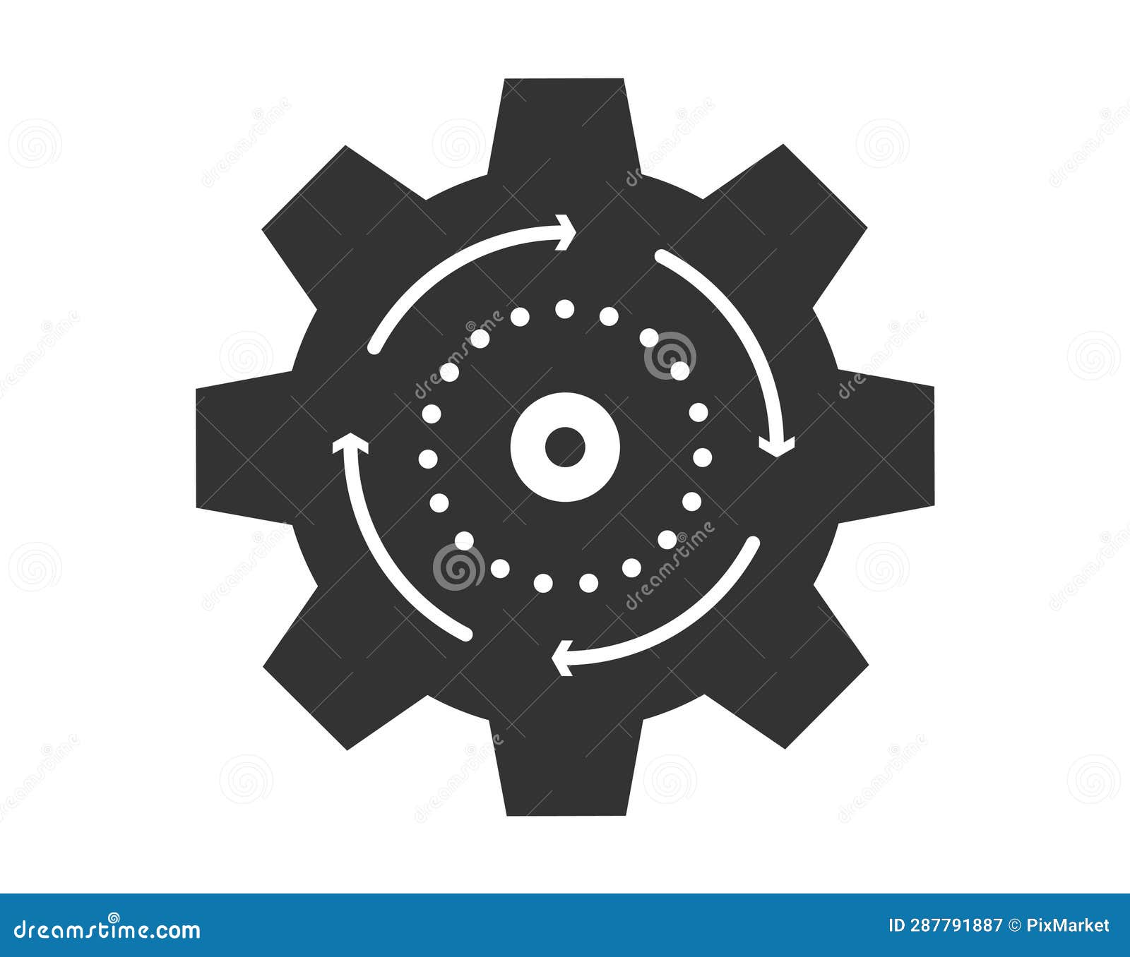 Gear Icon stock illustration. Illustration of progress - 287791887