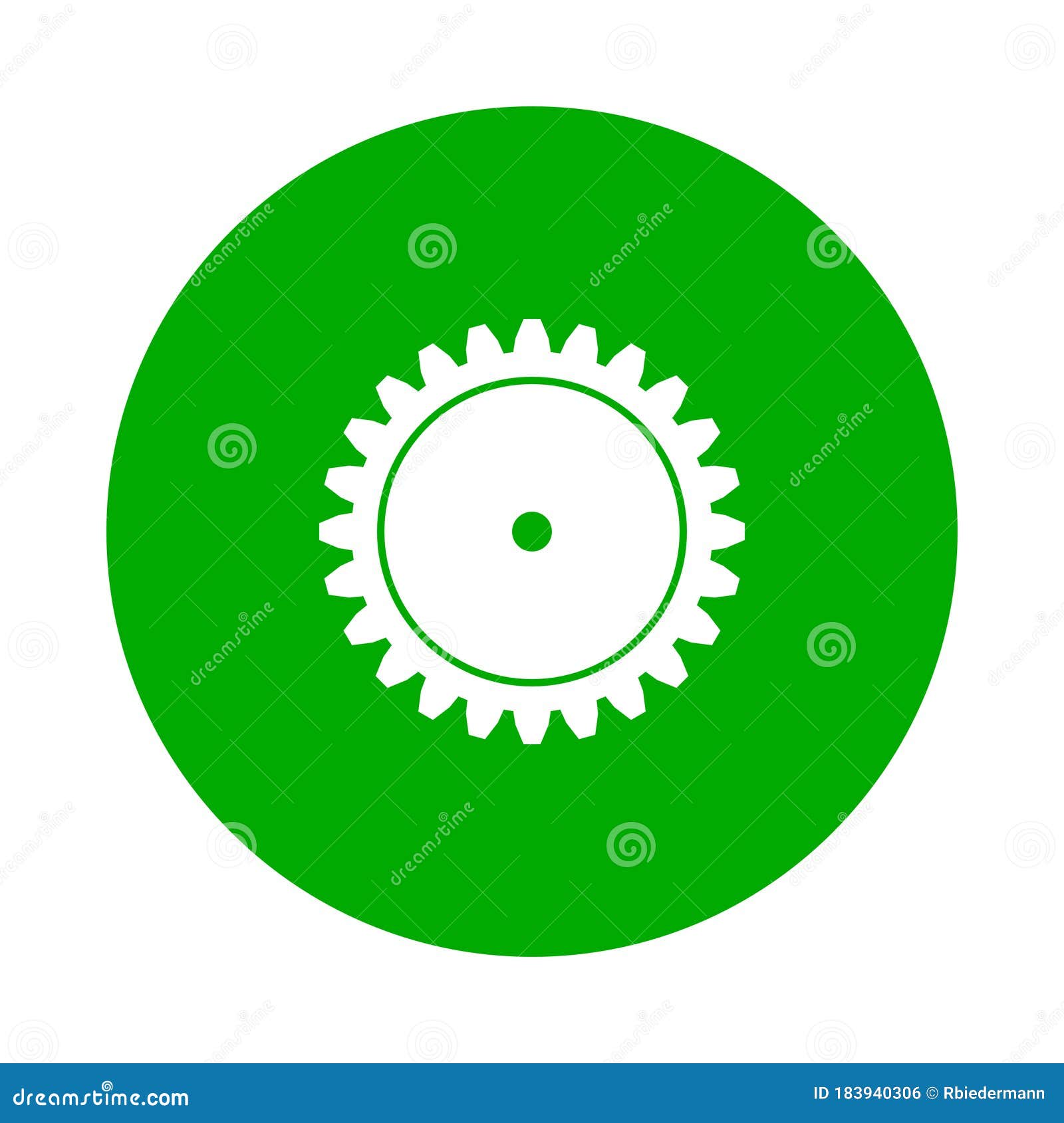Gear and circle stock vector. Illustration of white - 183940306