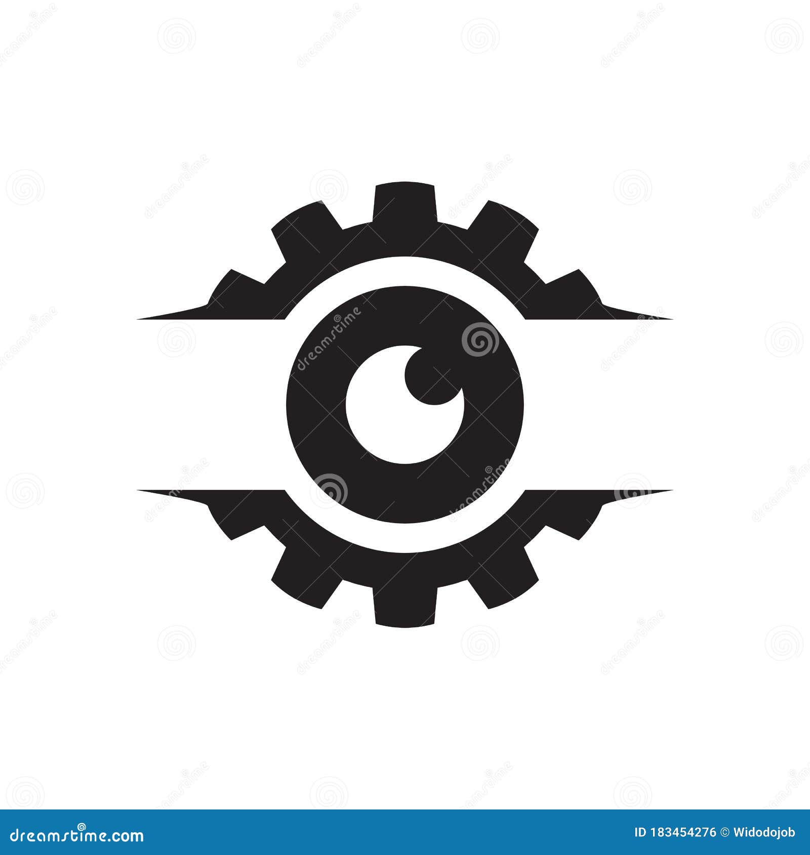 Gear with Circle Eye Vector Stock Vector - Illustration of business ...