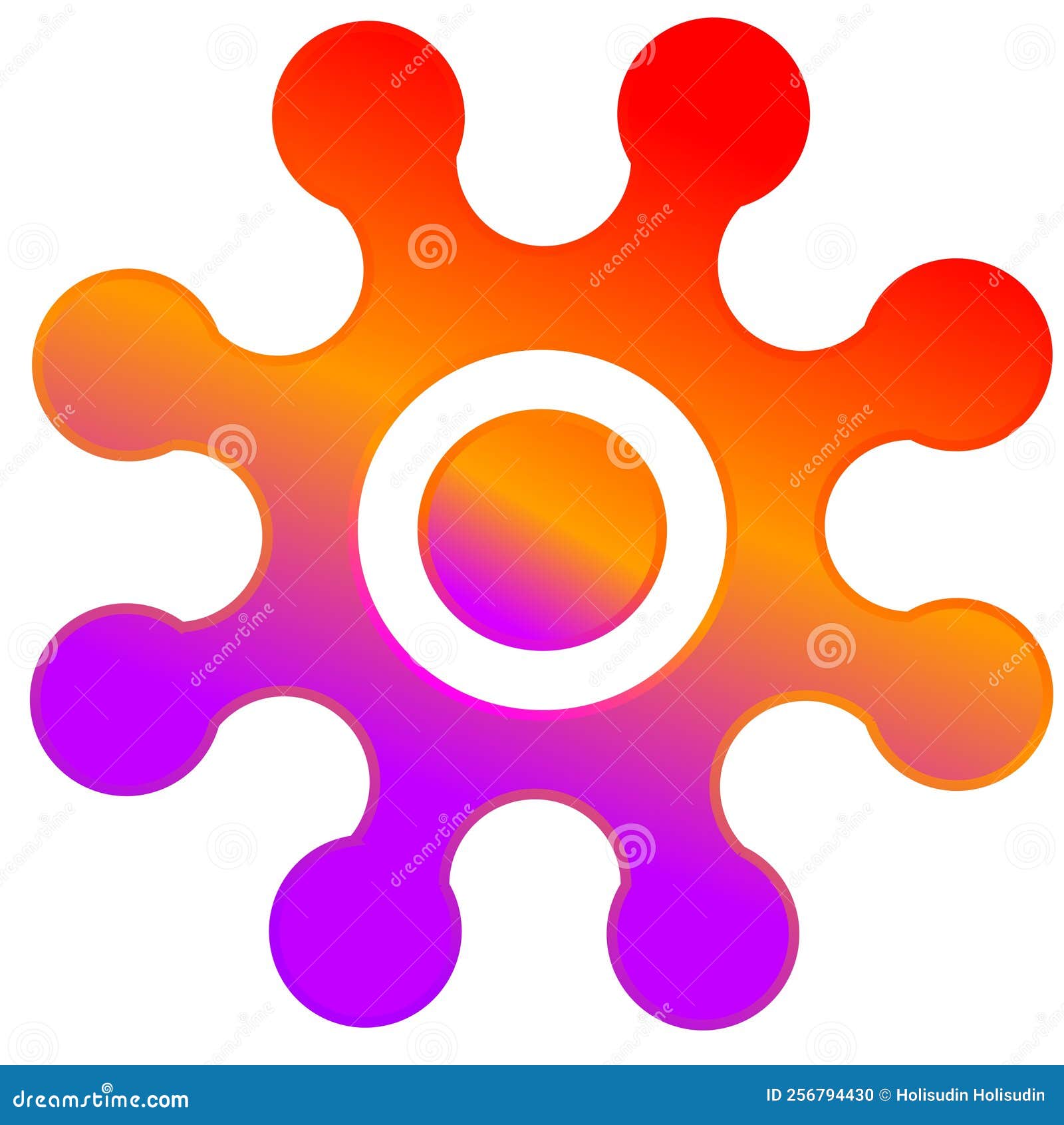 Gear Circle Logo Design Illustration Stock Illustration - Illustration ...