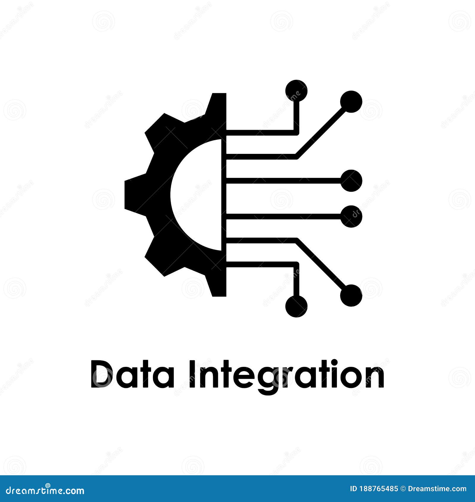 Gear, Circuit Board, Data Integration Icon. Element of Business Icon ...