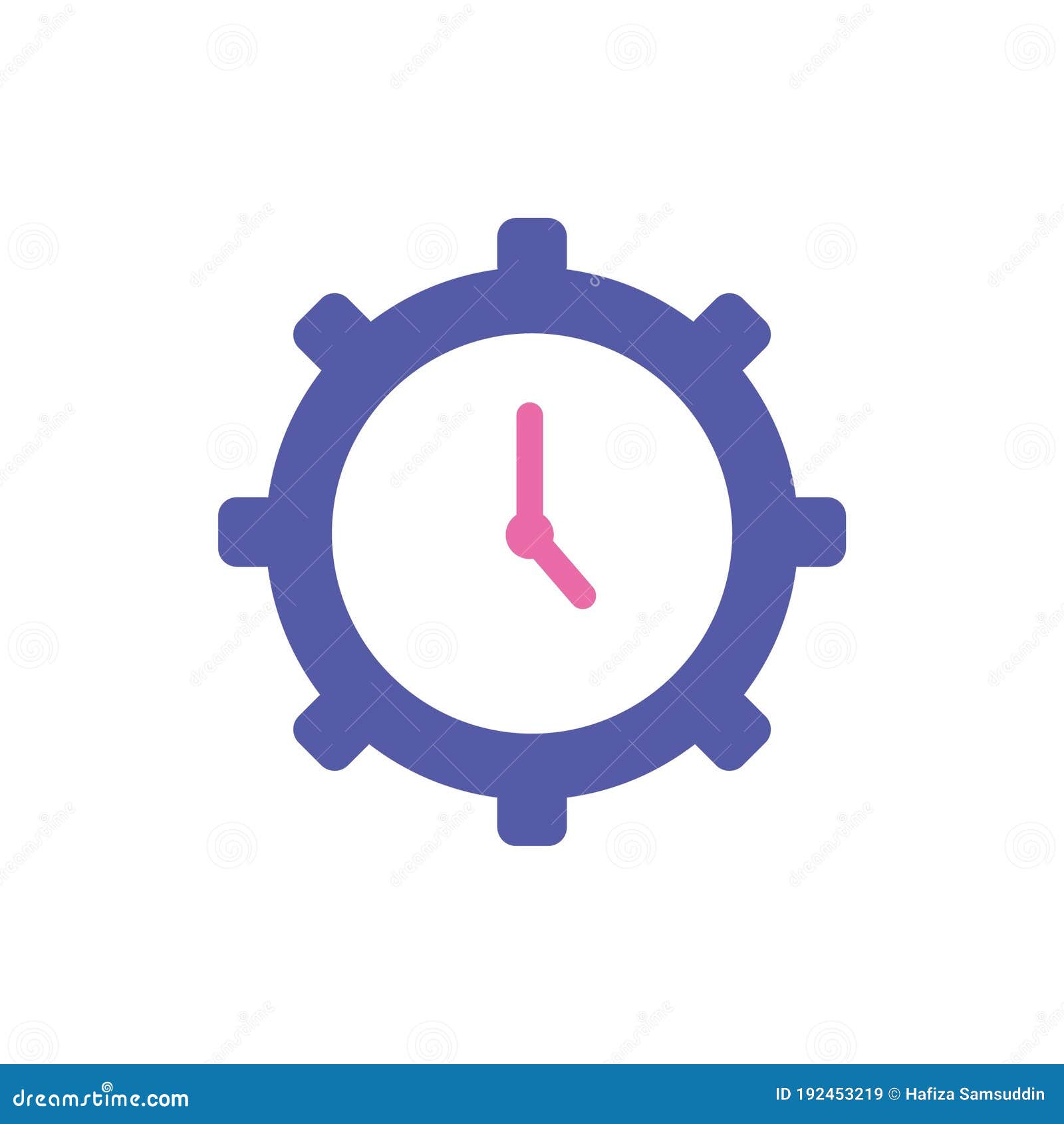 Gear Clock Background Cartoon Vector | CartoonDealer.com #111906003