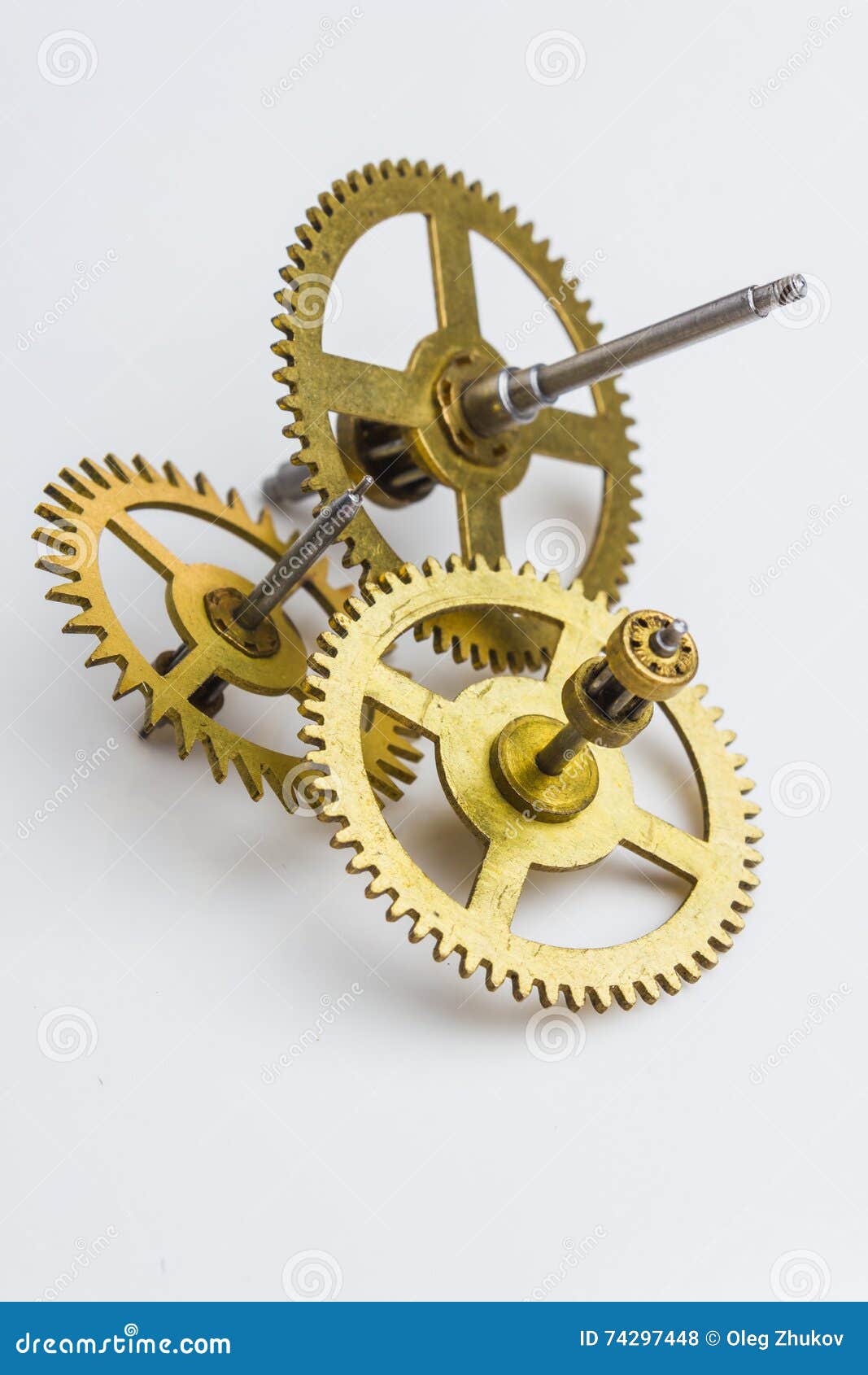 Gear of the clock stock photo. Image of metal, motion - 74297448