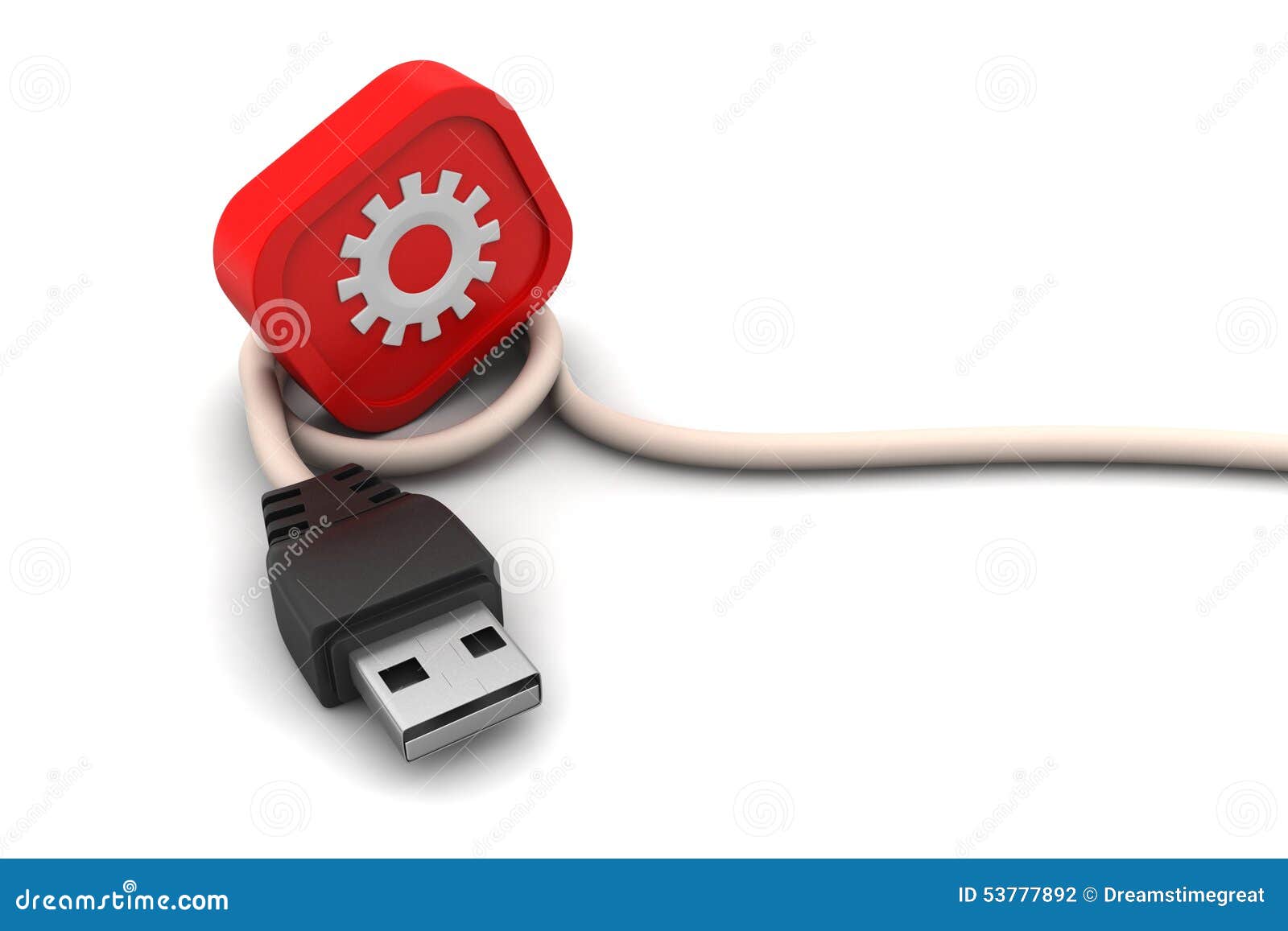 Gear Cog Connect with Cord Wire Stock Illustration - Illustration of ...