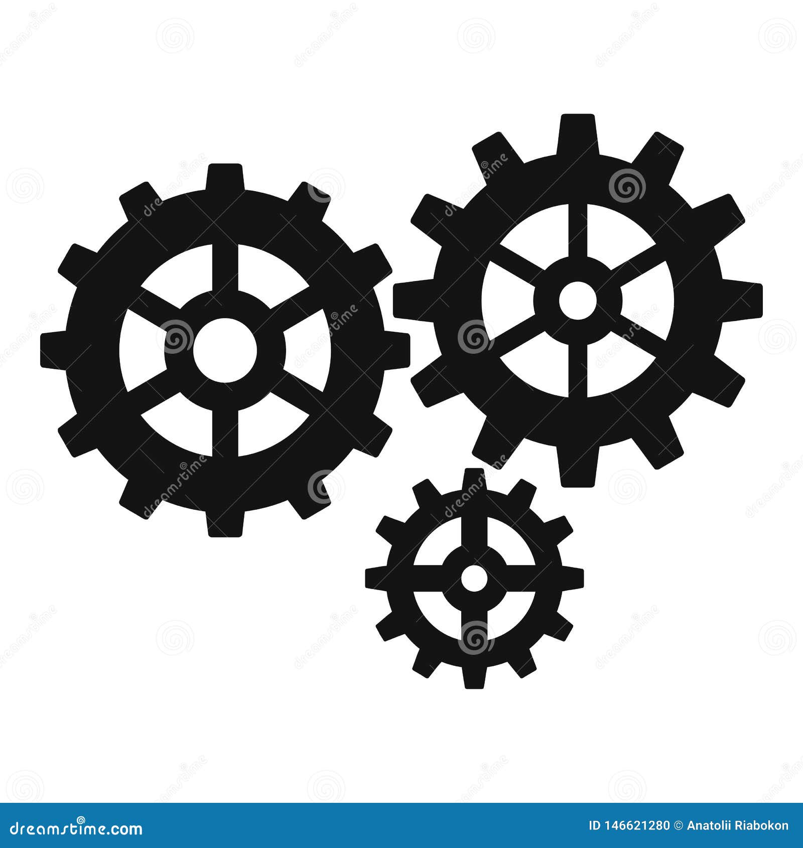 Gear Cog Icon, Simple Style Stock Vector - Illustration of mechanism ...