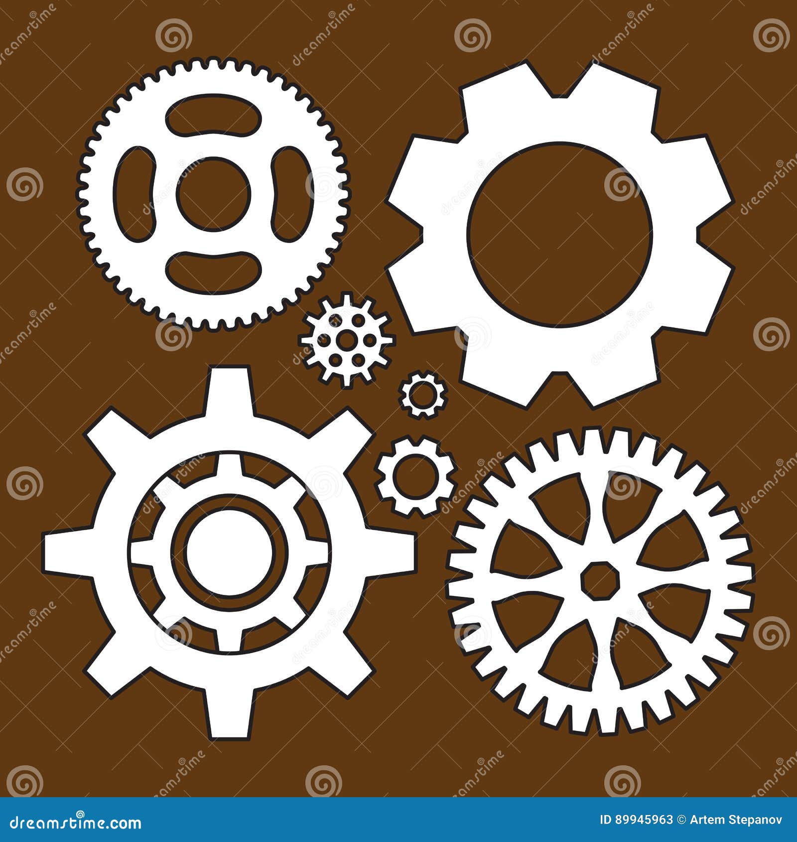 Gear or Cog Icon Vector Illustration Stock Vector - Illustration of ...
