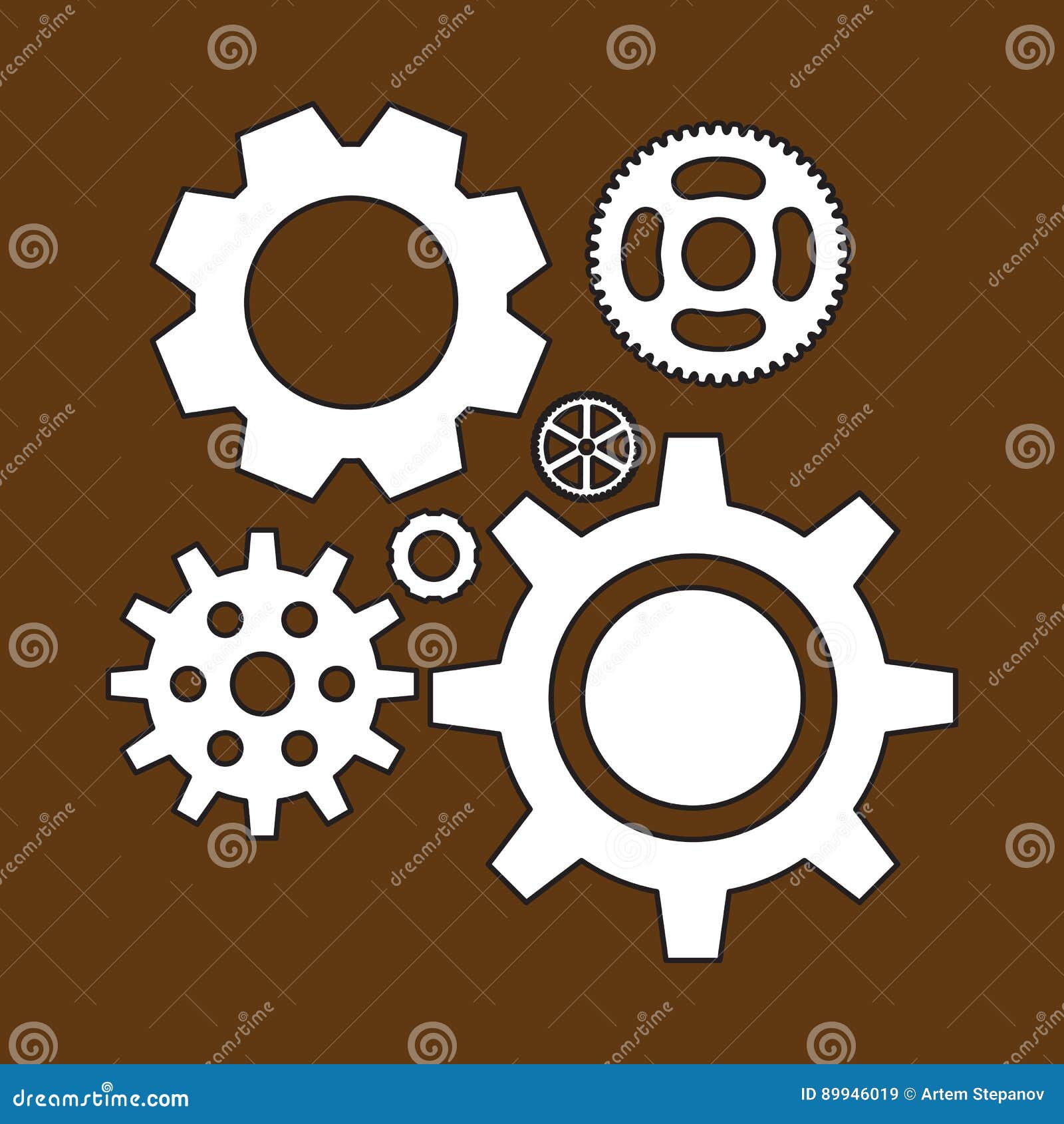 Gear or Cog Icon Vector Illustration Stock Vector - Illustration of ...