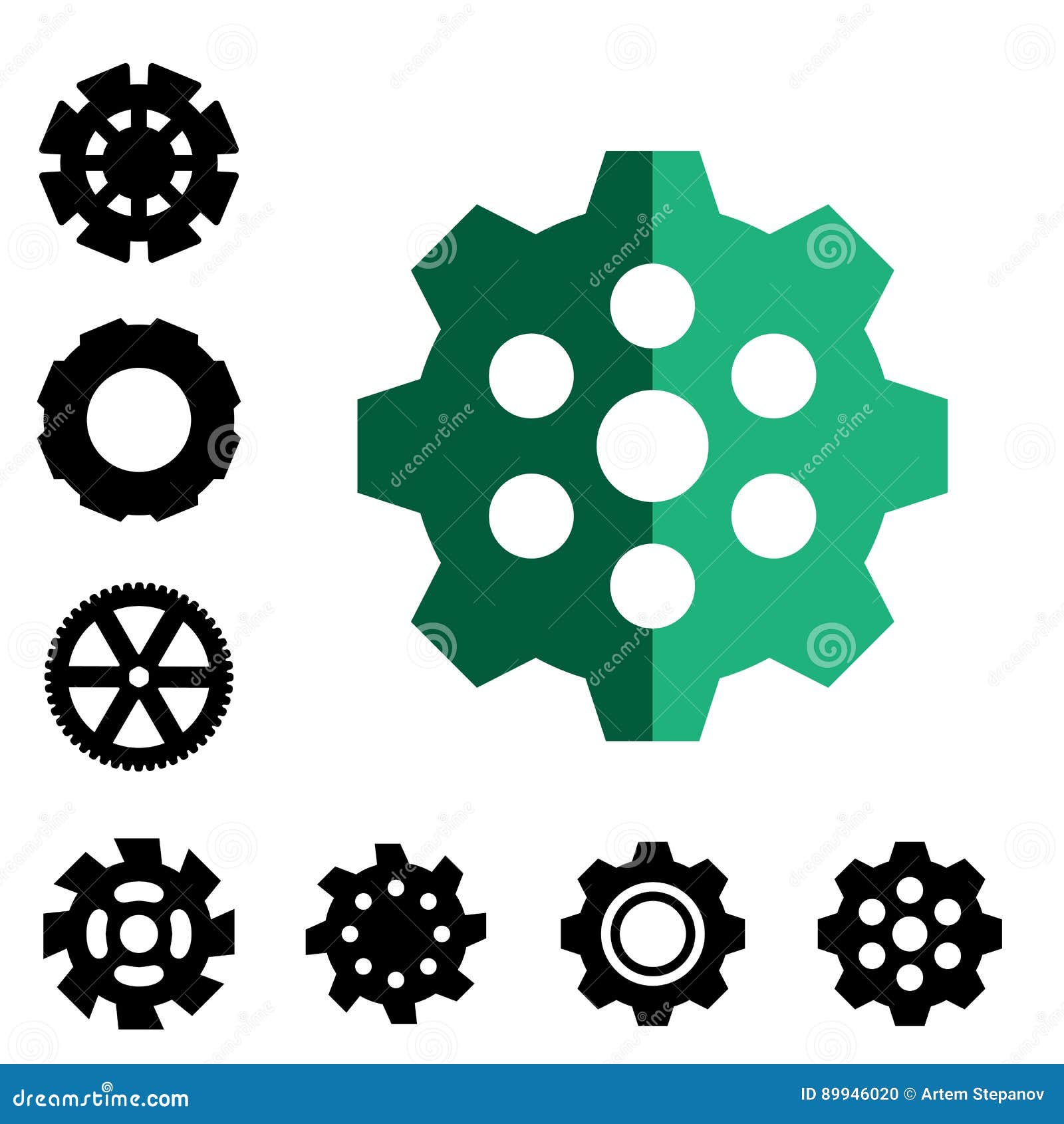 Gear or Cog Icon Vector Illustration Stock Vector - Illustration of ...