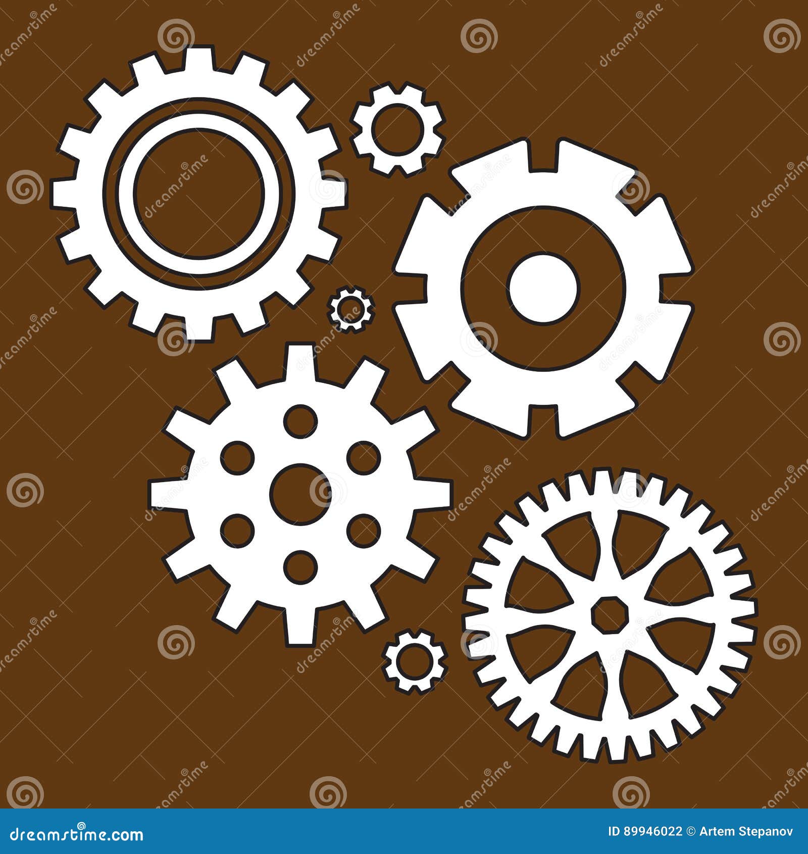 Gear or Cog Icon Vector Illustration Stock Vector - Illustration of ...