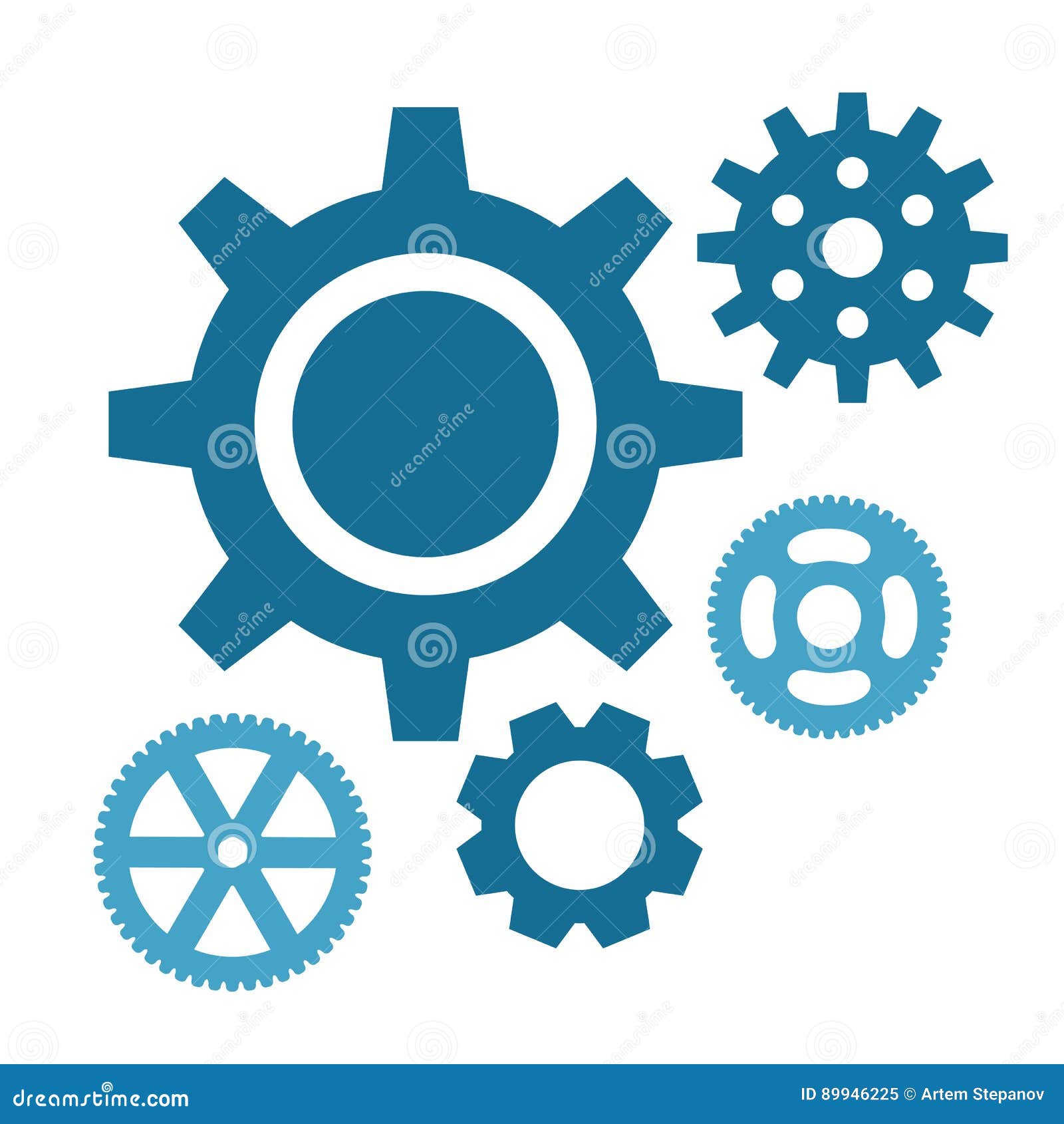 Gear or Cog Icon Vector Illustration Stock Vector - Illustration of ...