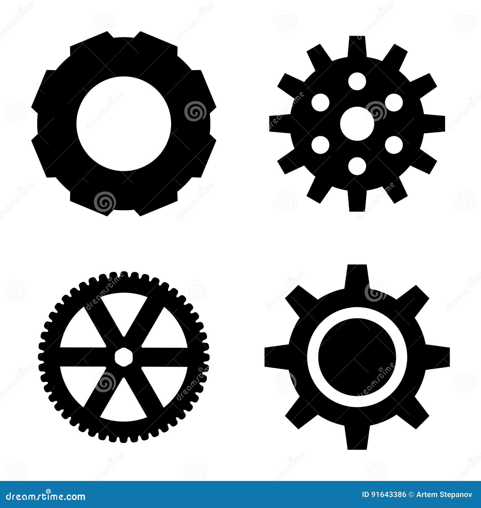 Gear or Cog Icon Vector Illustration Stock Vector - Illustration of ...