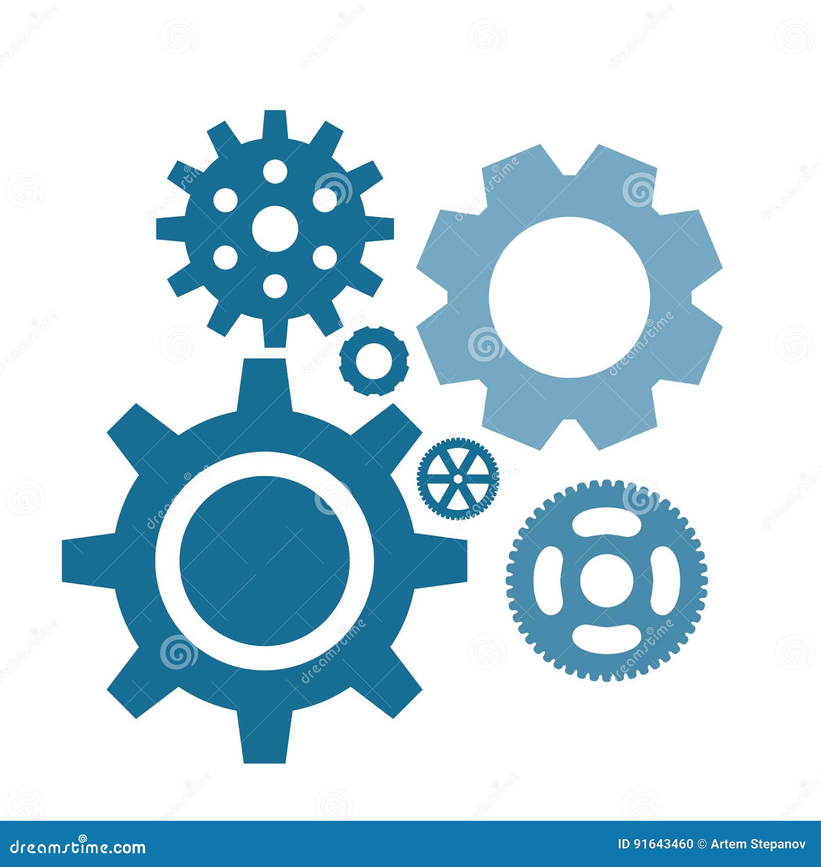 Gear or Cog Icon Vector Illustration Stock Vector - Illustration of ...