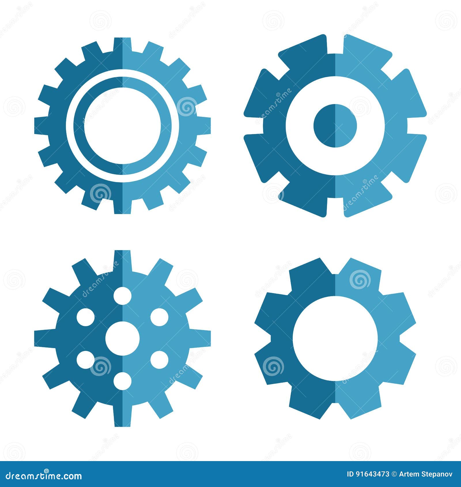 Gear or Cog Icon Vector Illustration Stock Vector - Illustration of ...
