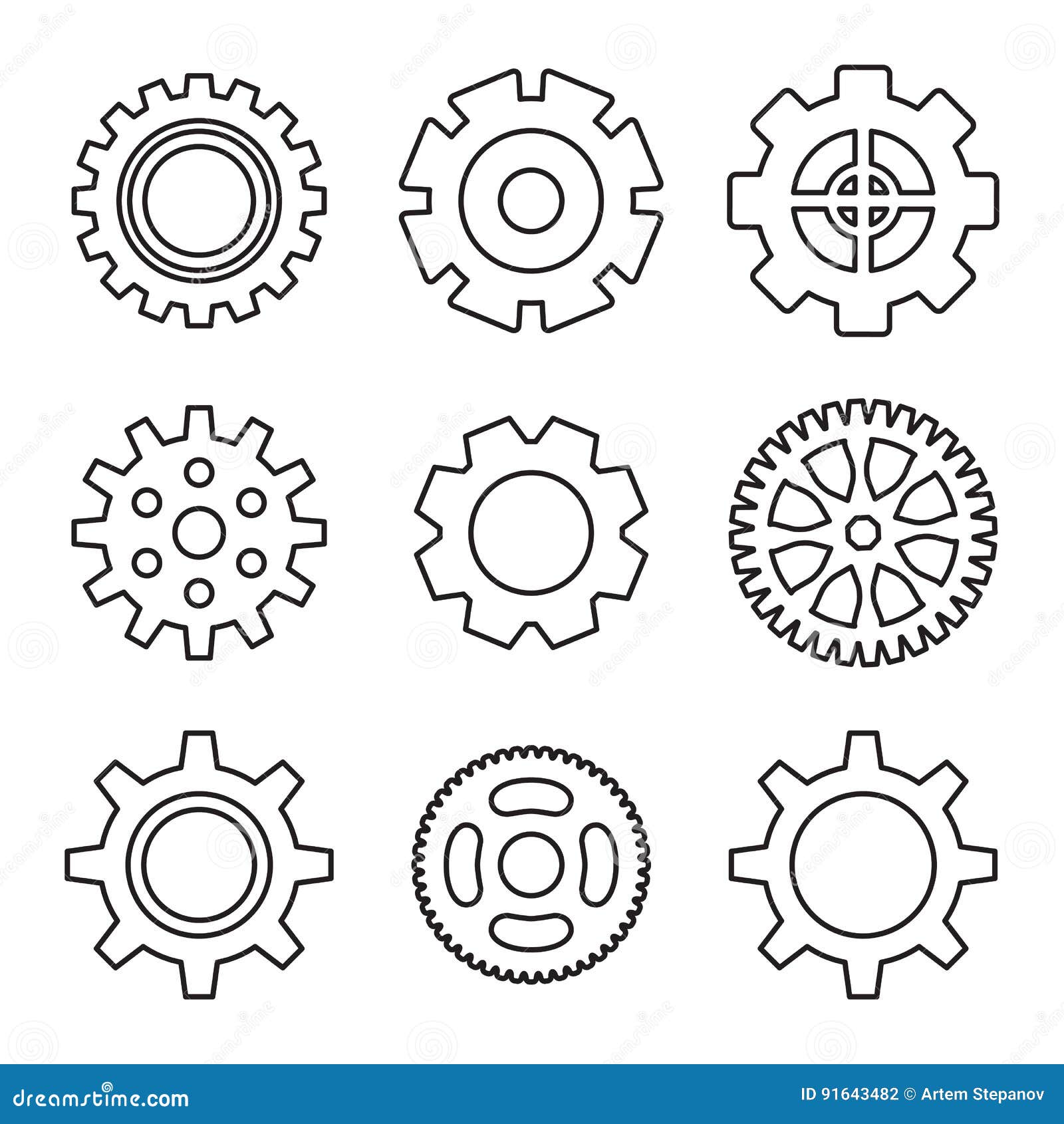 Gear or Cog Icon Vector Illustration Stock Vector - Illustration of ...