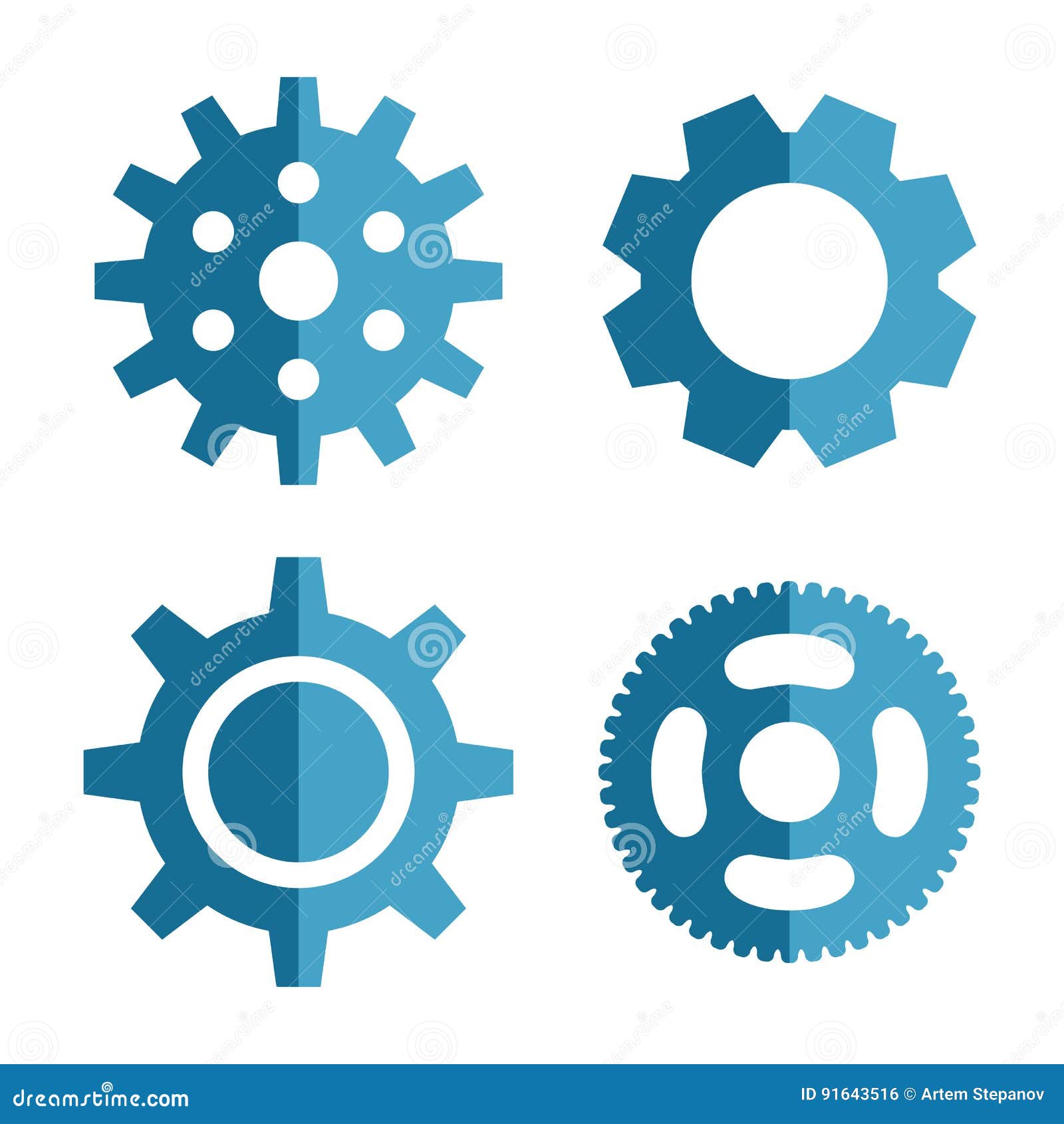 Gear or Cog Icon Vector Illustration Stock Vector - Illustration of ...