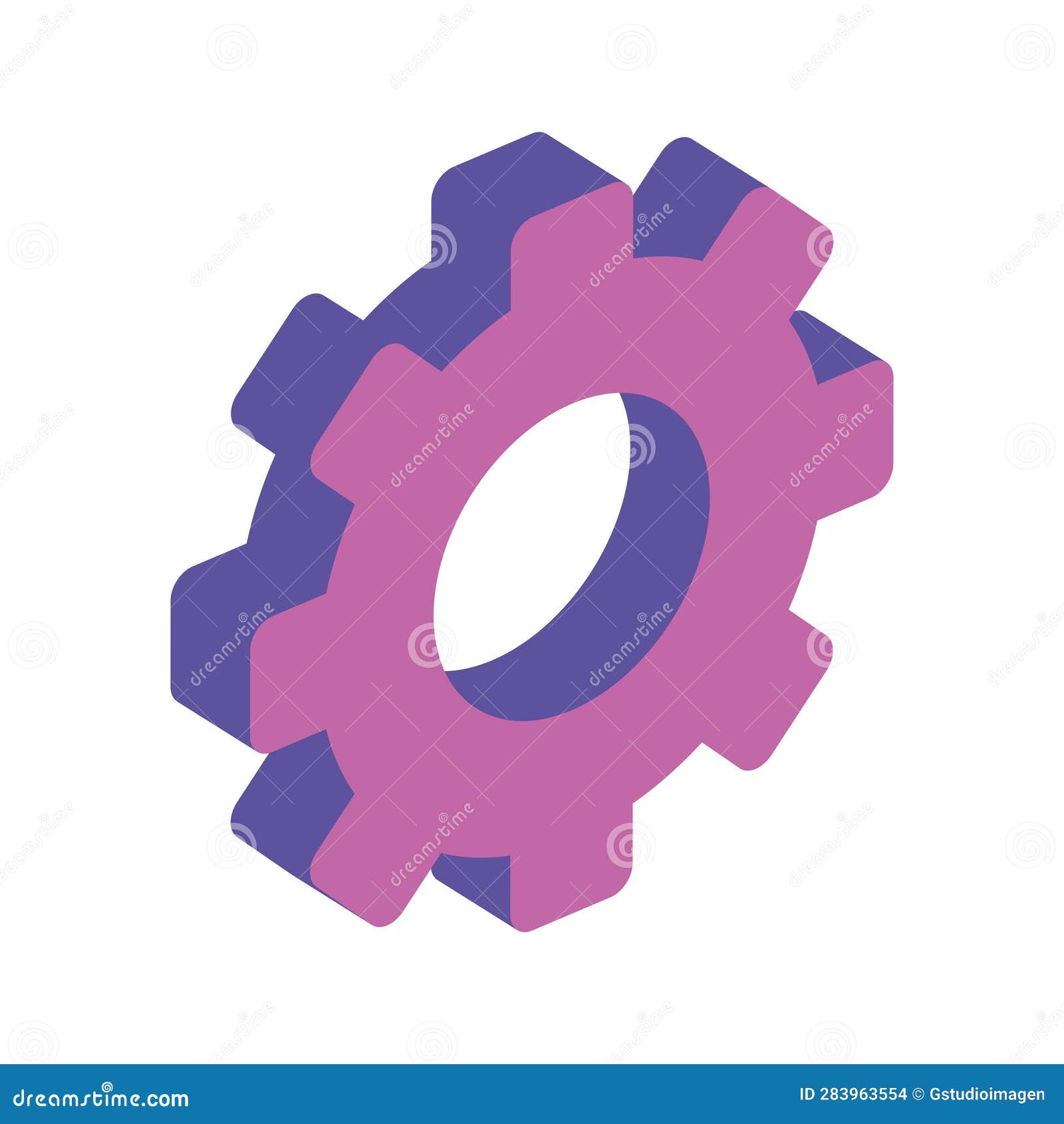 Gear cog setting isometric stock vector. Illustration of gear - 283963554