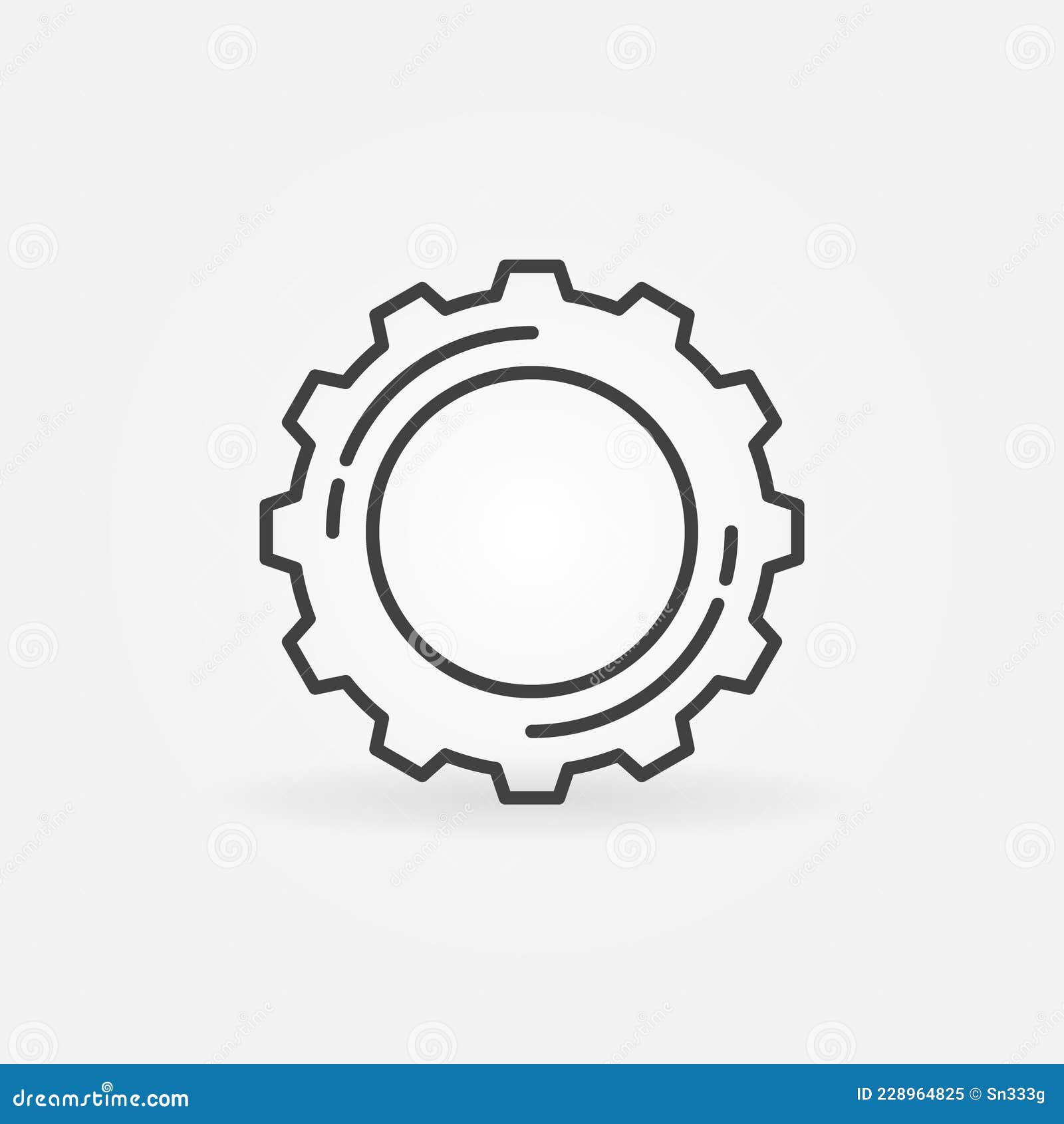 Gear or Cog Wheel Outline Vector Settings Concept Icon Stock Vector ...