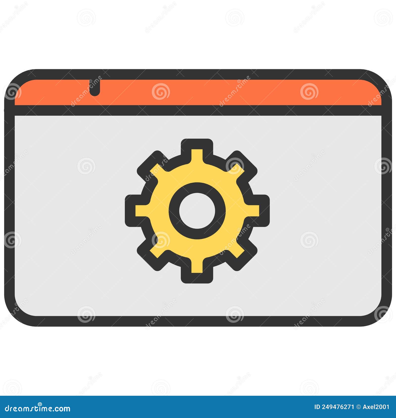 Gear Cog Wheel Phone or Web Setting Flat Vector Icon Stock Vector ...