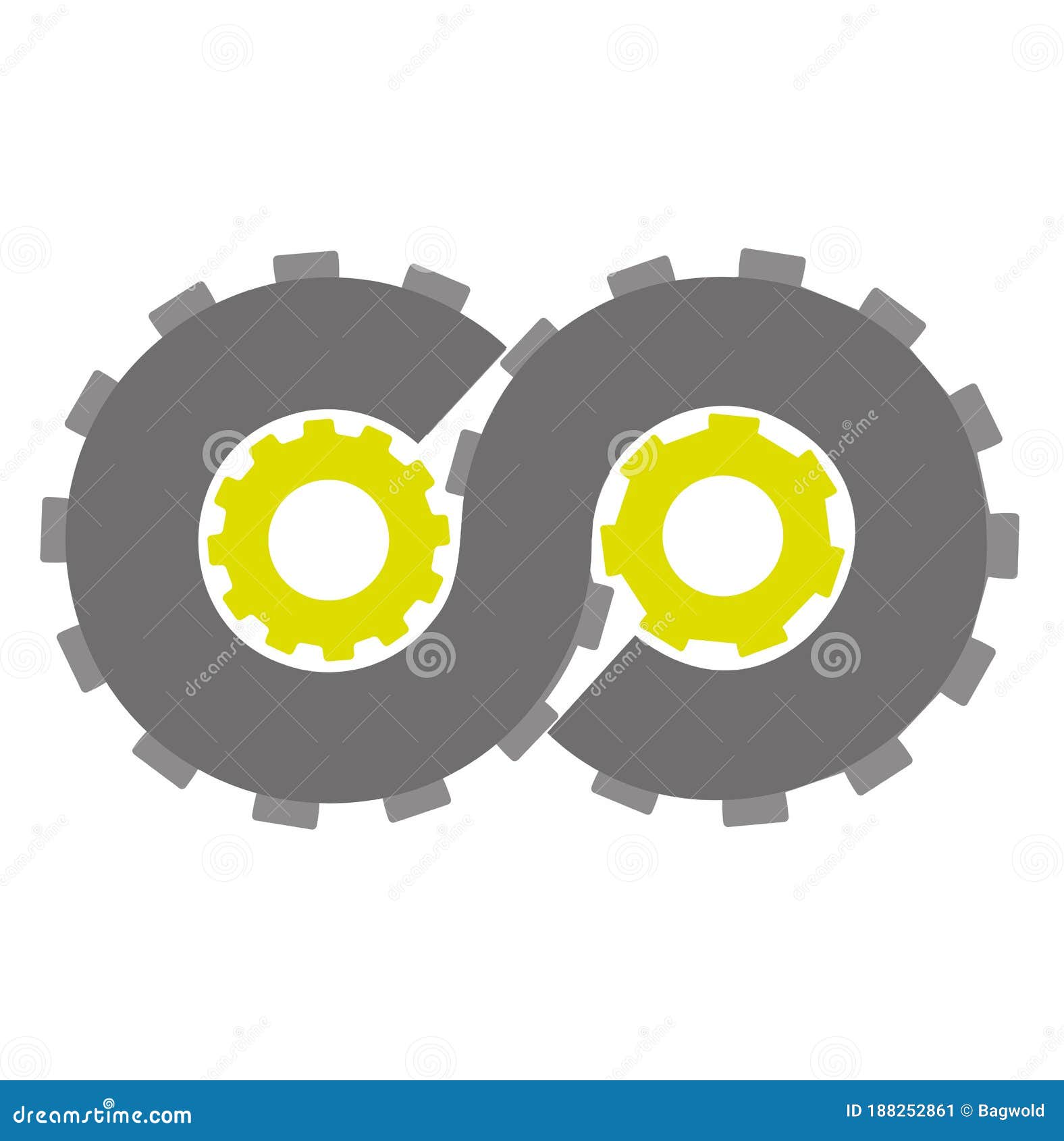 Gear Cogs vector drawing stock vector. Illustration of engine - 188252861