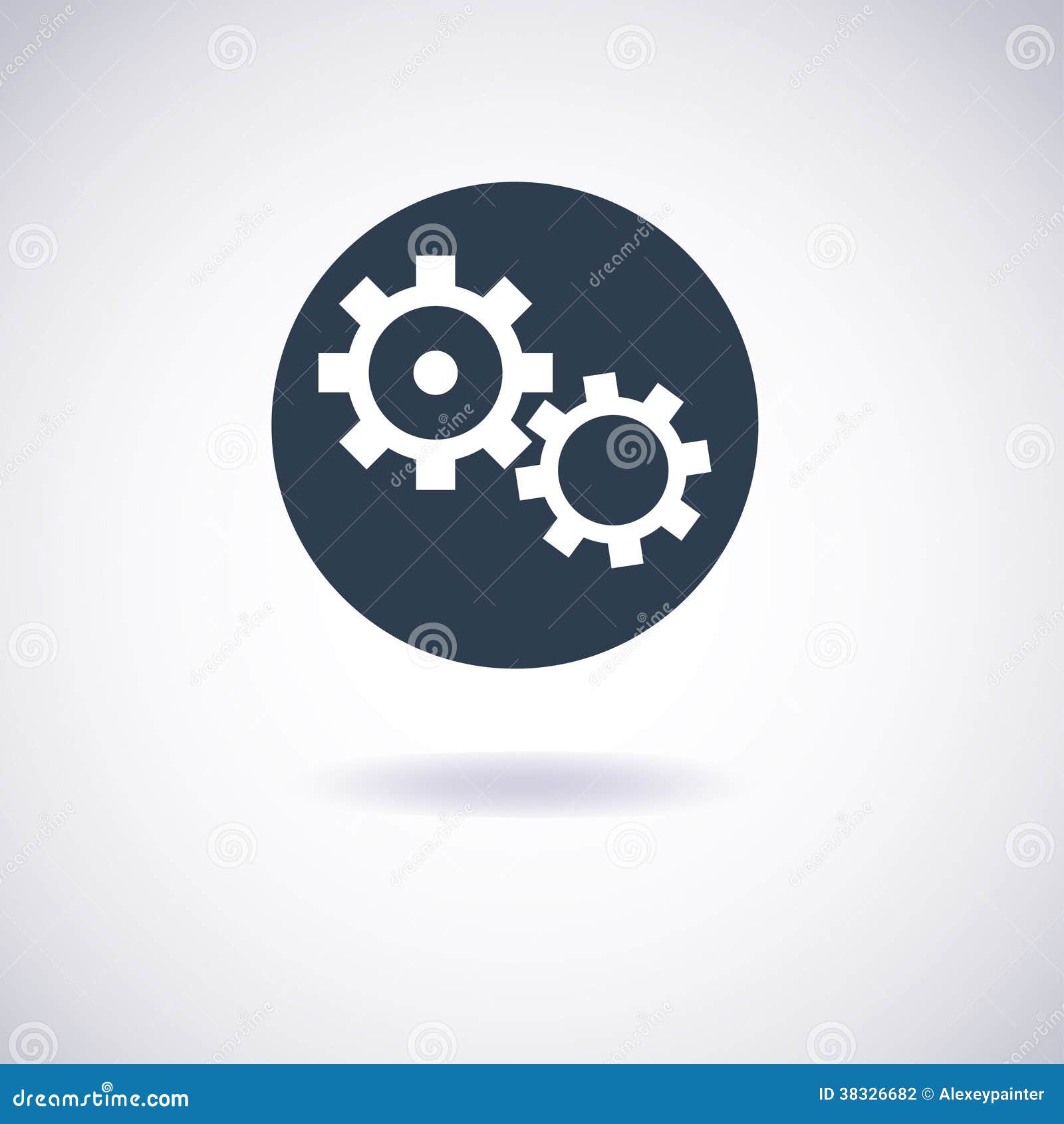 Gear (Cogwheel) Icon. App Button Stock Illustration - Illustration of ...