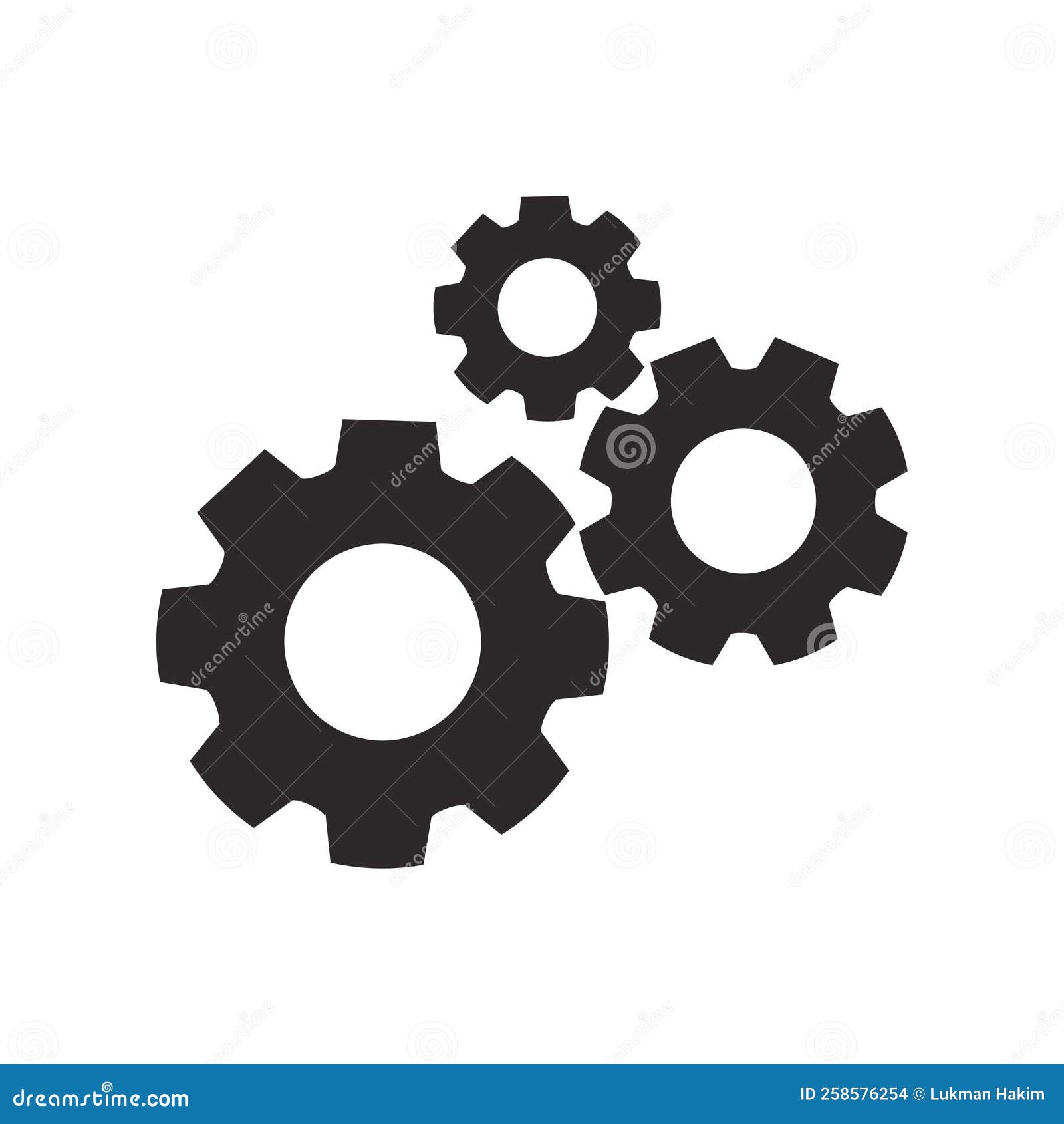 Gear cogwheel icon design stock vector. Illustration of engine - 258576254