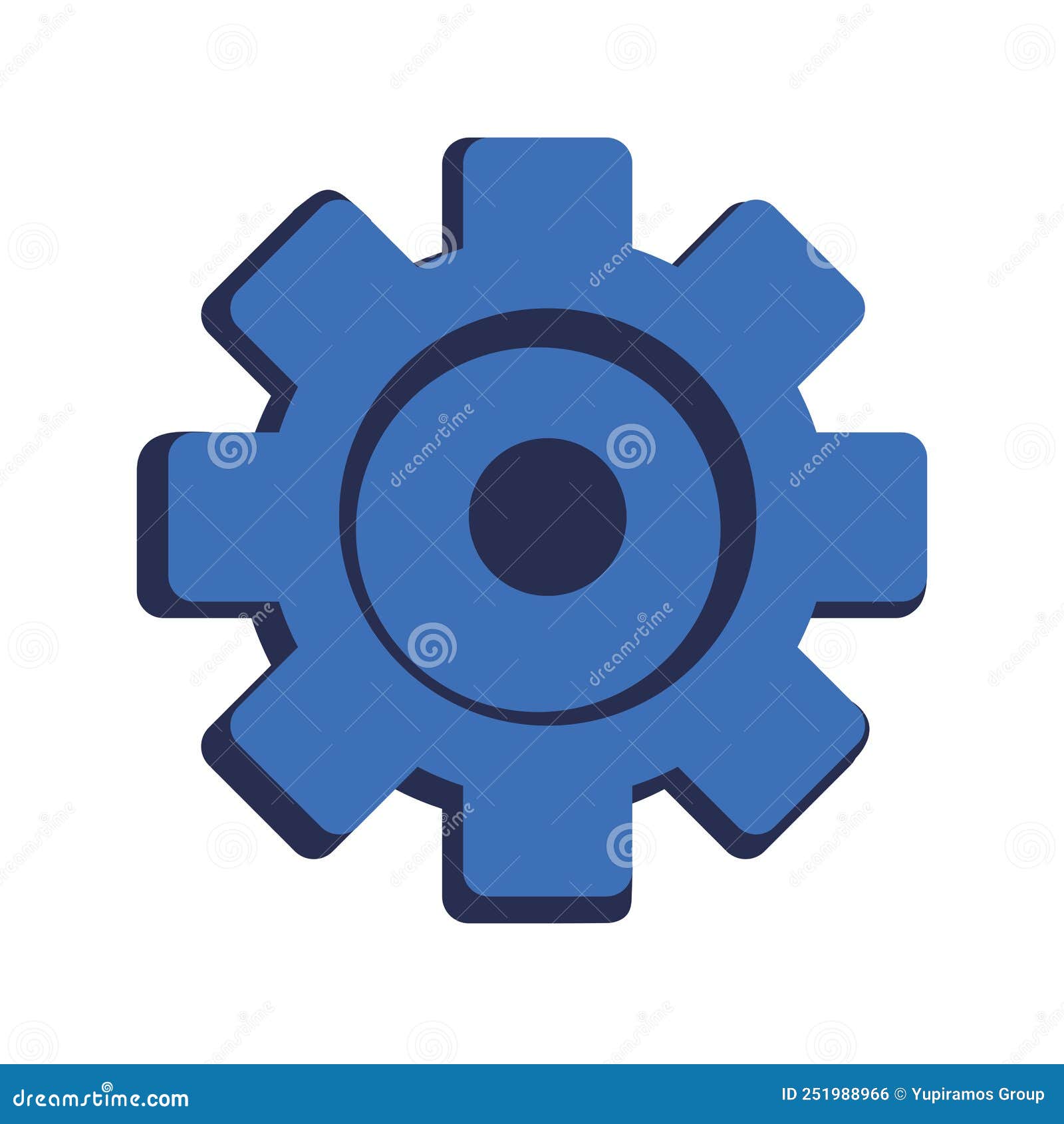 Gear cogwheel icon stock vector. Illustration of factory - 251988966