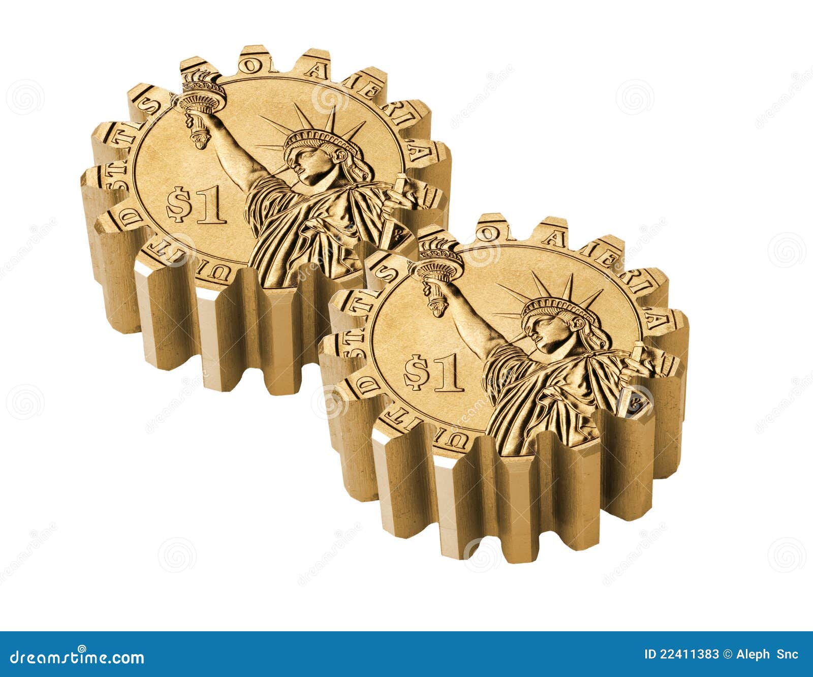Gear coin stock image. Image of cash, european, metal - 22411383