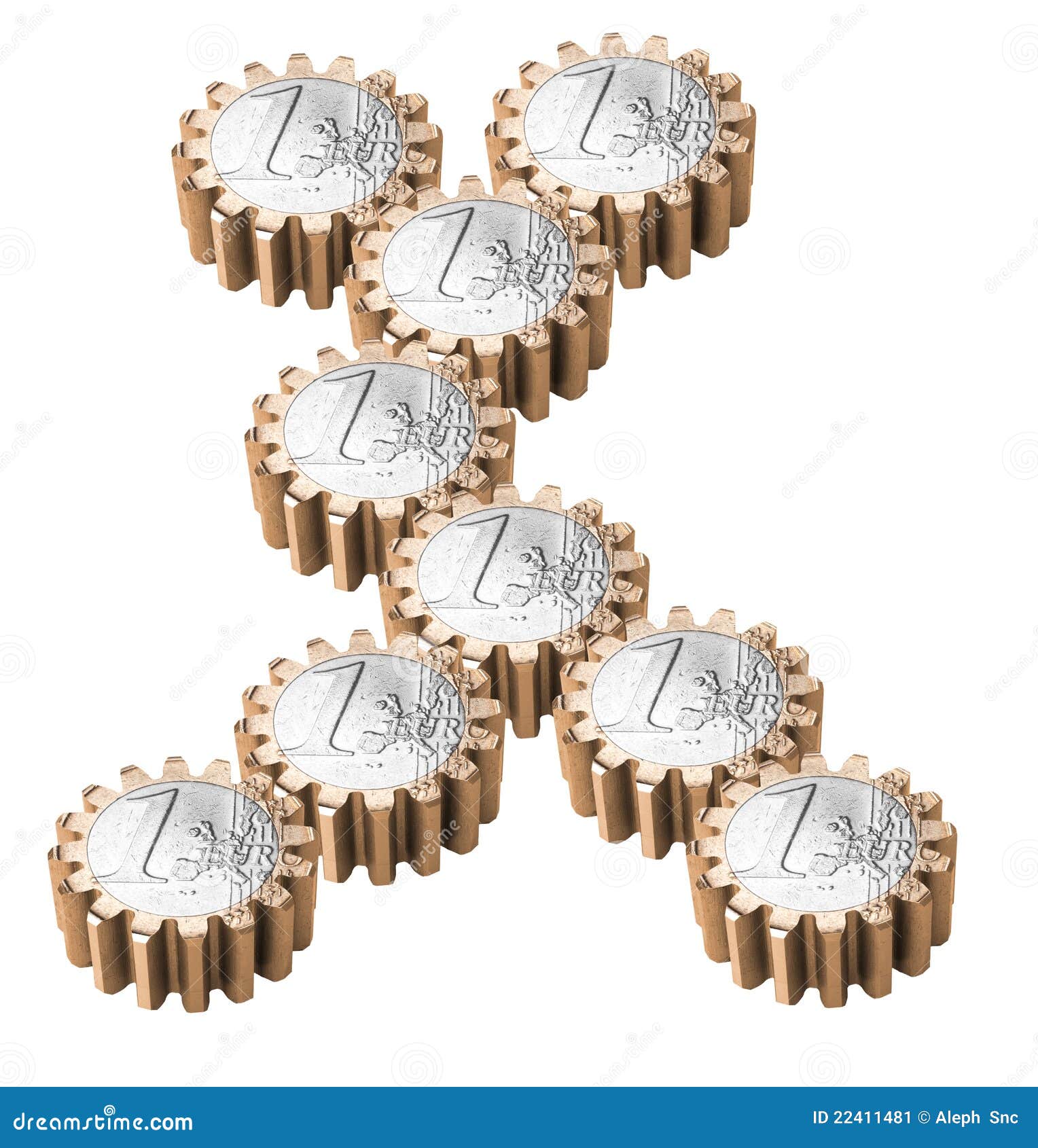Gear coin stock image. Image of development, company - 22411481