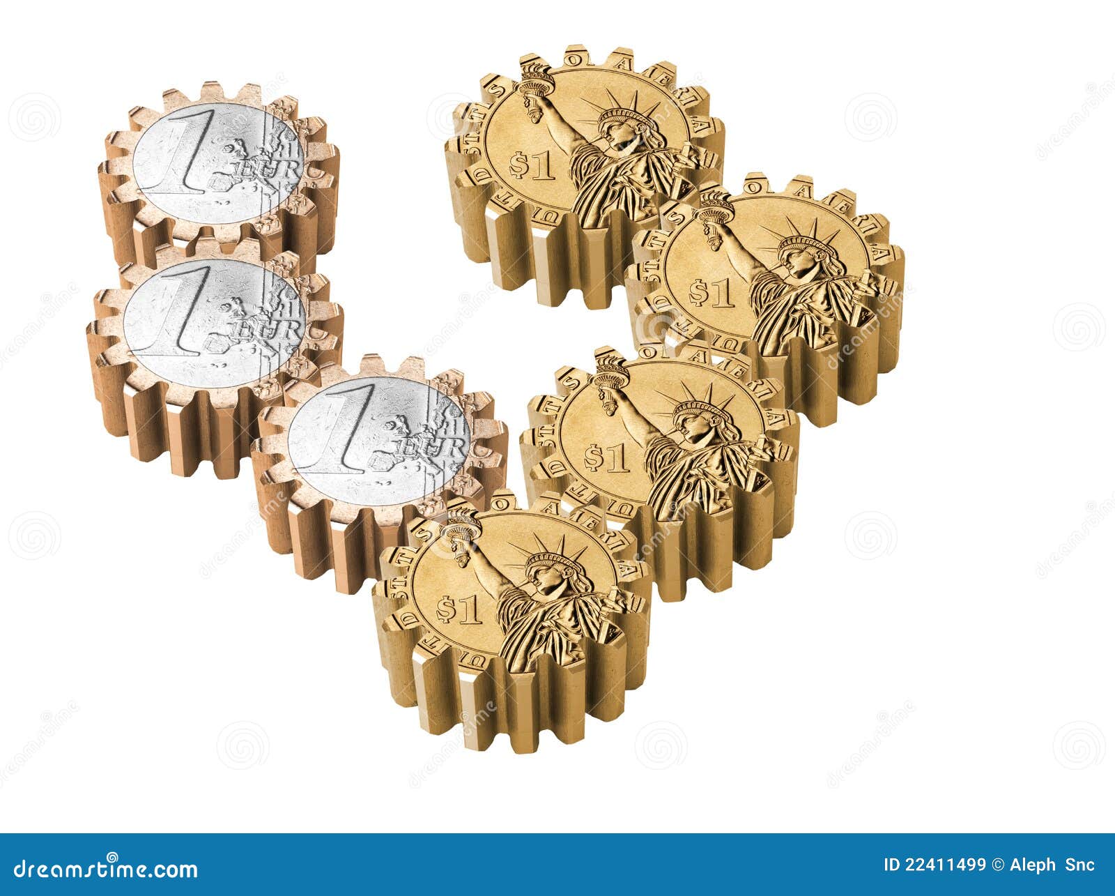 Gear coin stock image. Image of commerce, cash, economy - 22411499