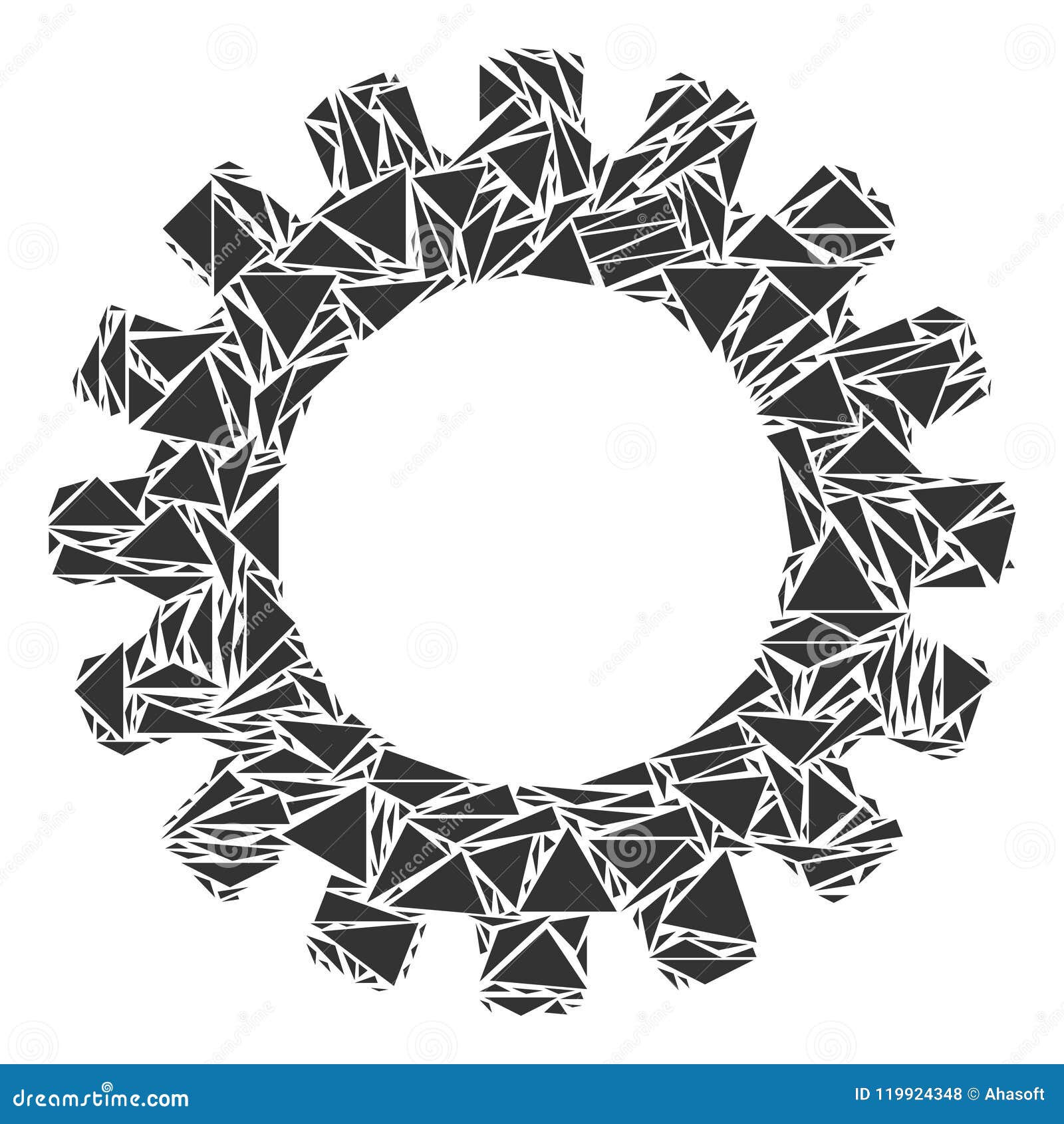 Gear Collage Of Triangles Vector Illustration | CartoonDealer.com ...
